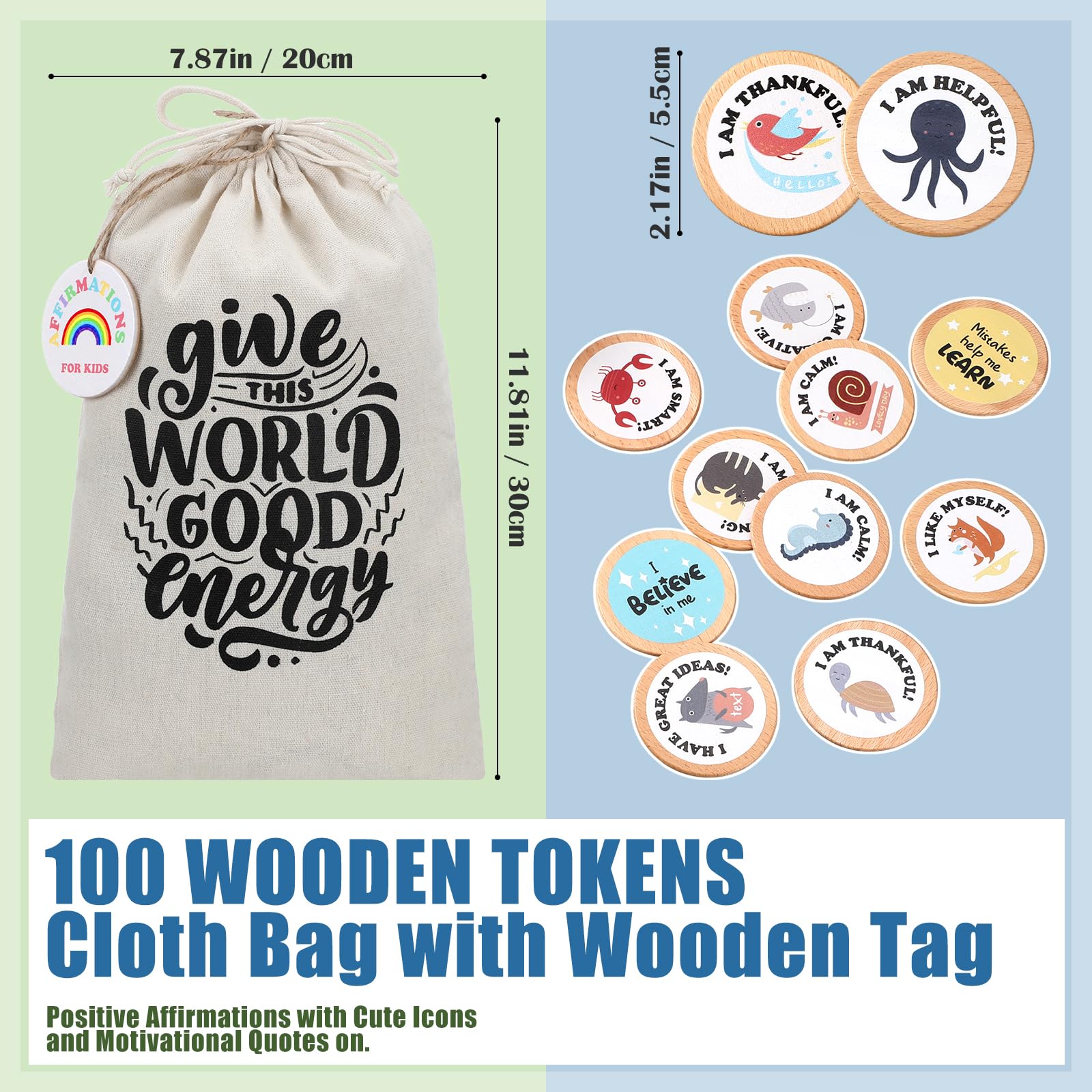 Snapklik.com : 100 Pcs Positive Affirmations Chips Bulk Motivational ...