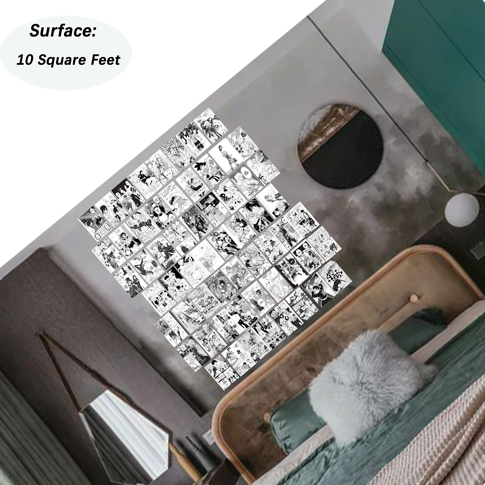 Btaidi 60PCS Anime Manga Panel Aesthetic Pictures Wall Collage Kit ...