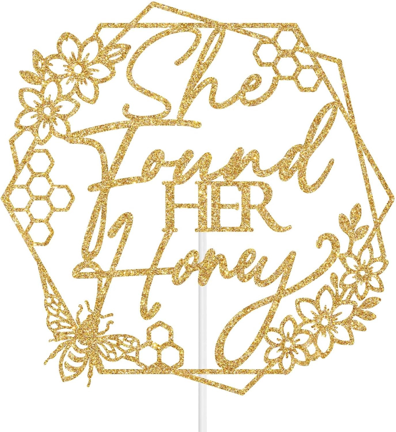 Amazon.com: She Found Her Honey Cake Topper, Honey Bee Bride to Bee ...