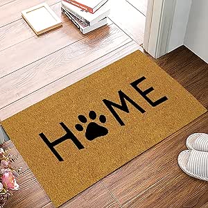 Amazon.com: Home Paws Footprints Indoor Doormat Non-Slip Front Door ...