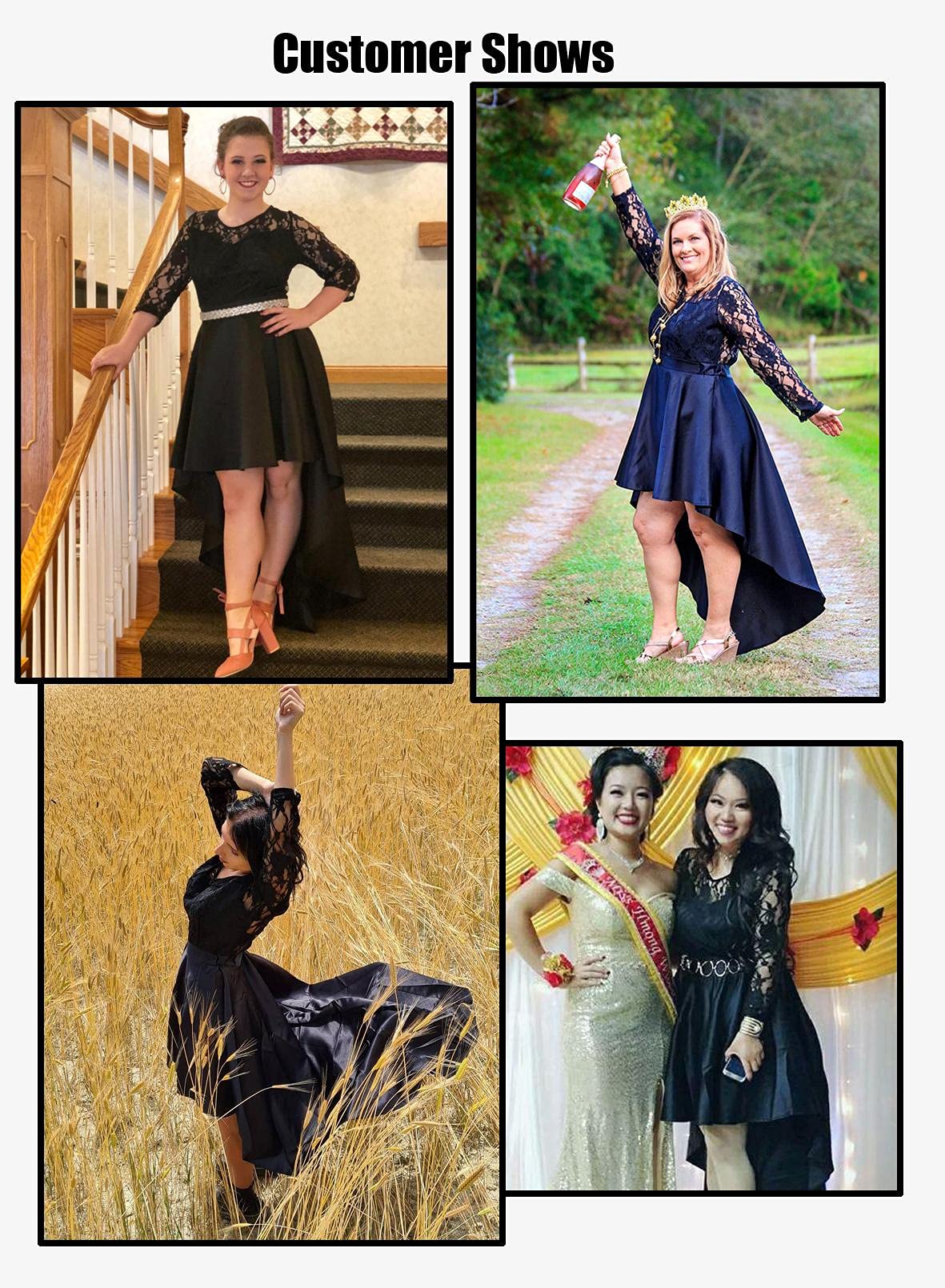 Elapsy Womens Long Sleeve Lac...B078M4BDTL | Encarguelo.com