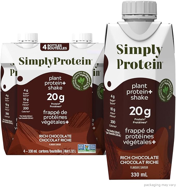 Simply Protein Ready-To-Drink Chocolate Plant Protein Shake, 330mL ...