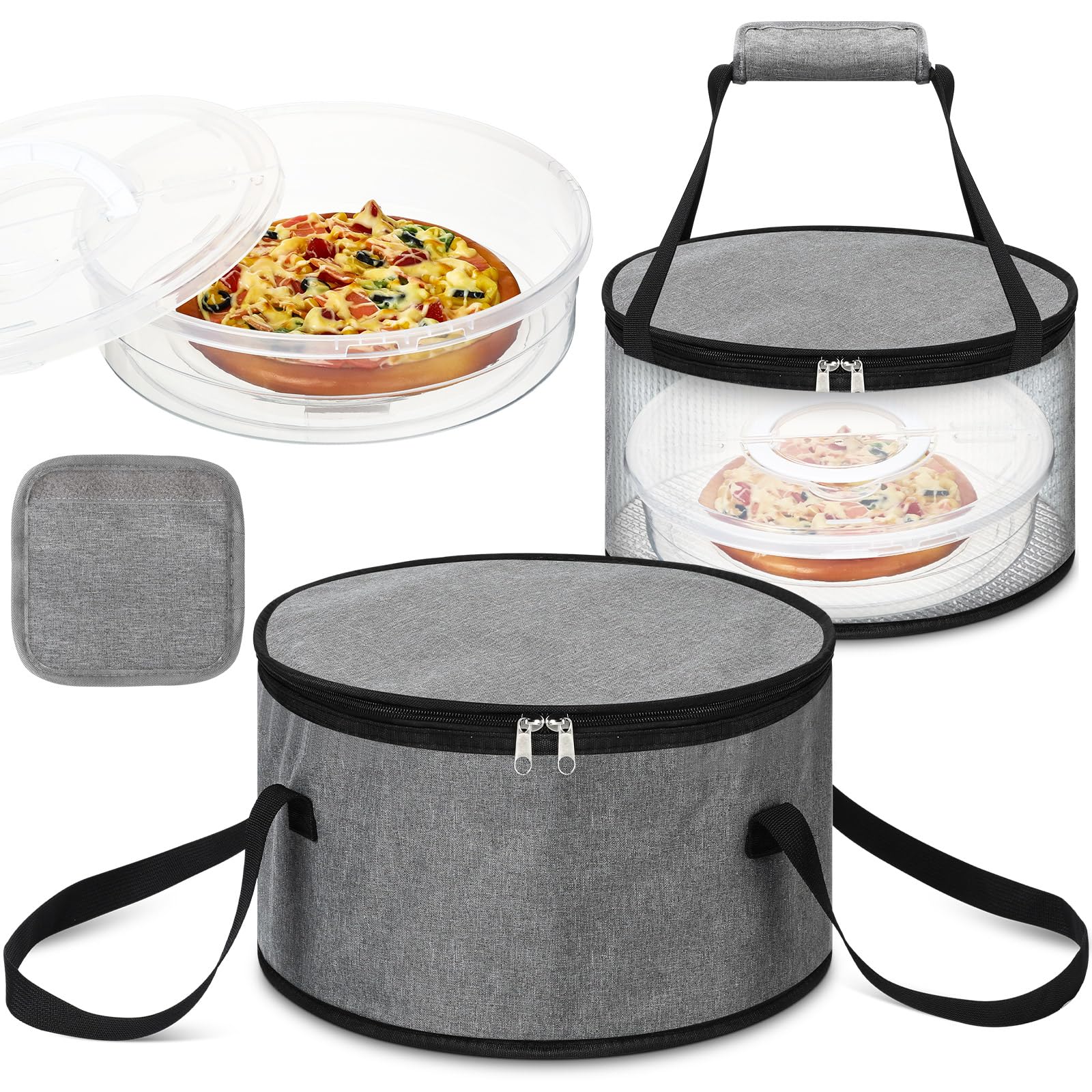 Amazon.com: Pickmesh 12 Inch Pie Carrier with Lid Insulated Food ...