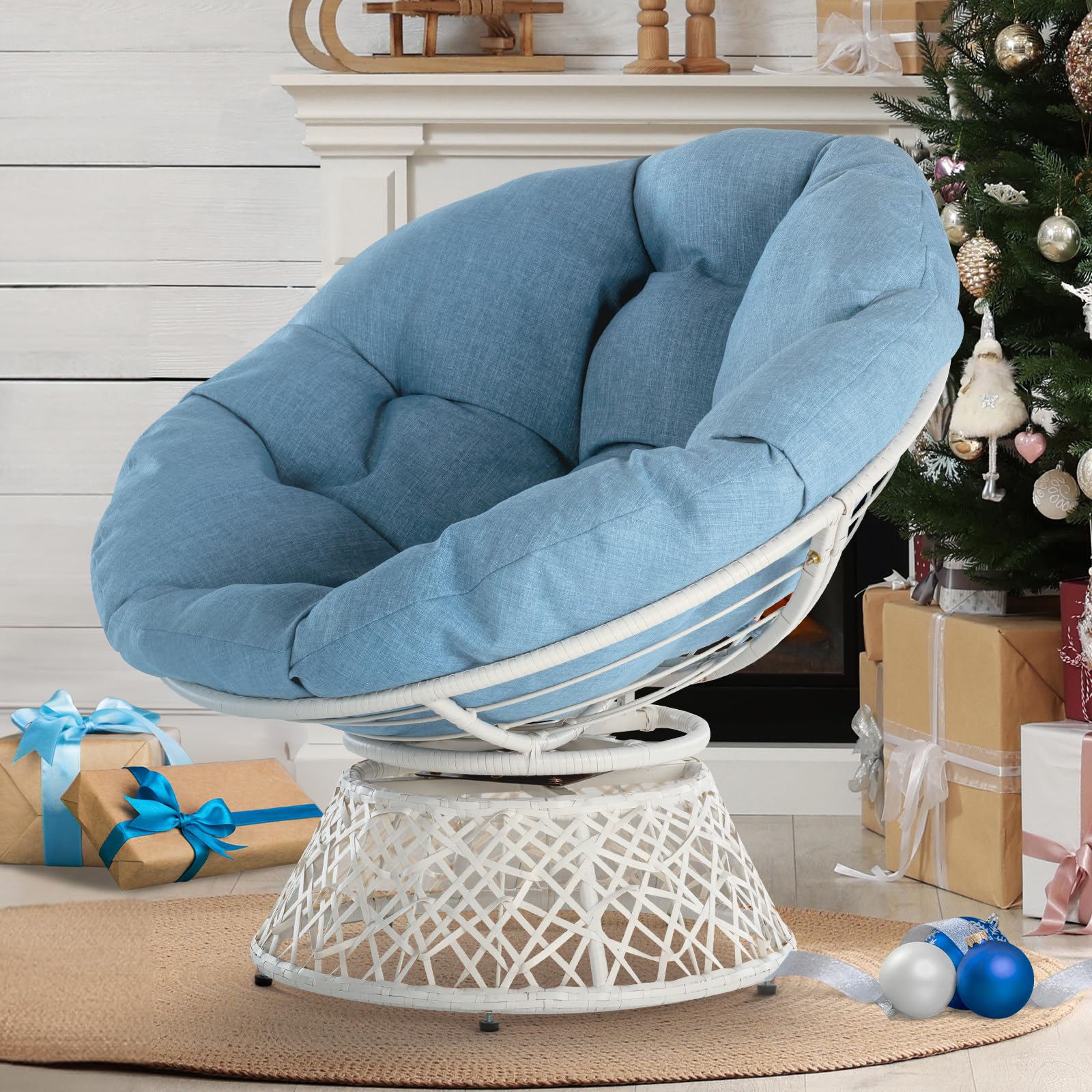 Snapklik.com : Bme Serene Oasis - White Base 40" Ergonomic Wicker ...