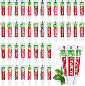 Amazon.com : 100 Tubes Travel Size Toothpaste in Bulk, Disposable Mini ...