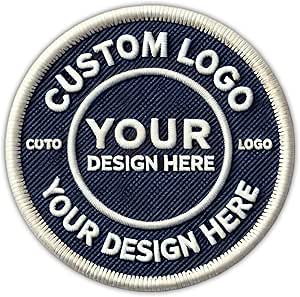 Amazon.com: Custom Embroidered Logo Patch, Personalized Embroidery Patches, Create Your Own ...