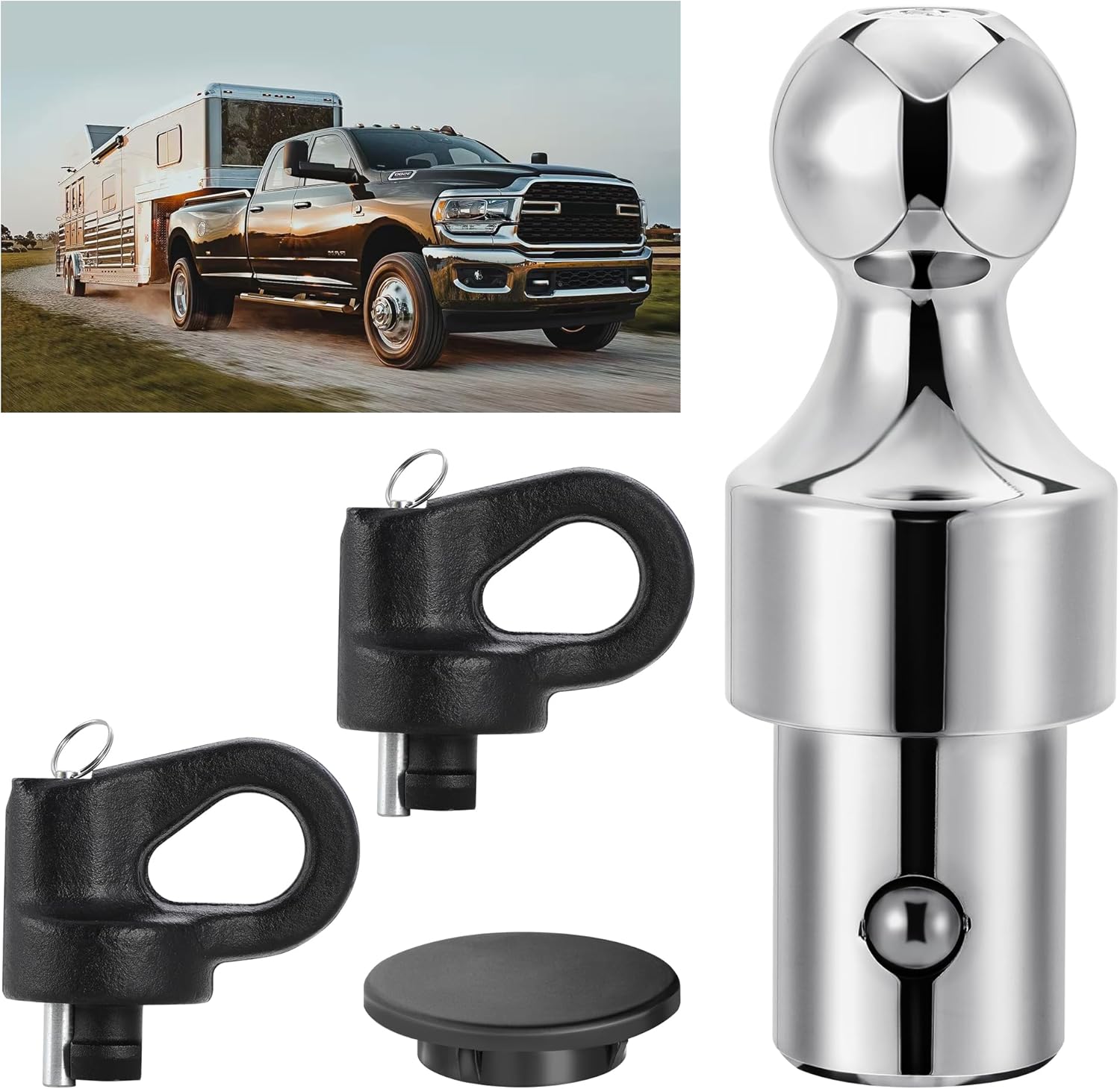 Amazon.com: Rengue Gooseneck Hitch：60692 Puck System Gooseneck Ball kit ...