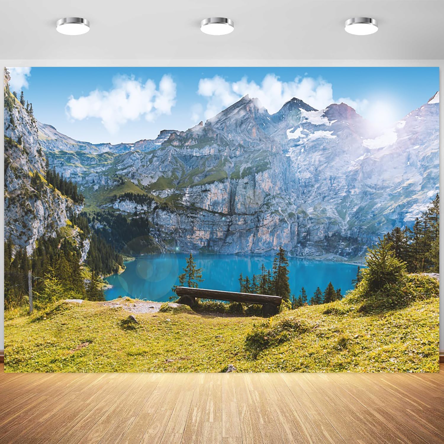 Amazon.com : 10x8ft Mountain Backdrop Rocky Mountains Forest Lake ...