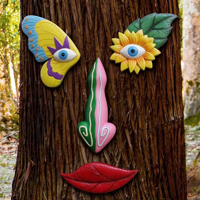 Amazon.com: Midogaigai Tree Faces Decor Outdoor,Funny Tree Faces ...