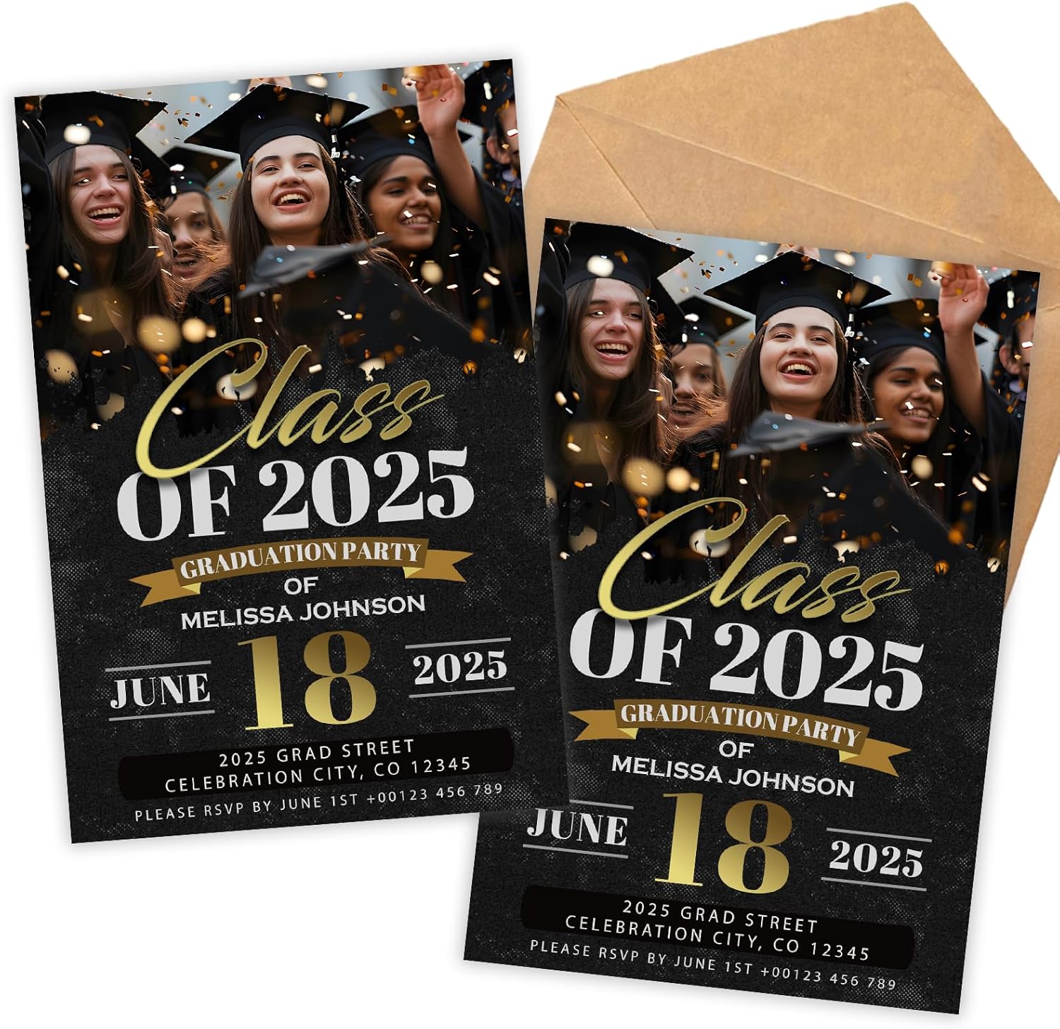 Amazon.com : ubjva Graduation Invitations 2025 Personalized Class of ...