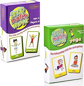Amazon.com: Covelico Exercise Card Games for Kids & Yoga Cards for Kids ...