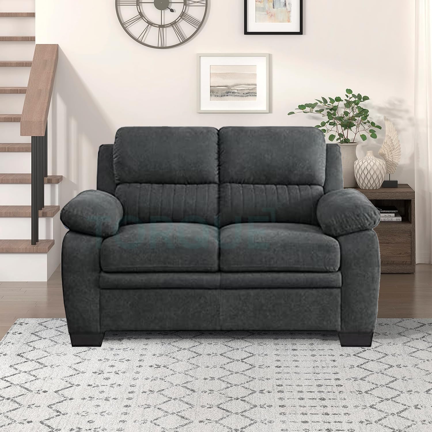 Torque - Jett 2 Seater Fabric Sofa (Dark Grey) | 2 Person Sofa | Sofa ...