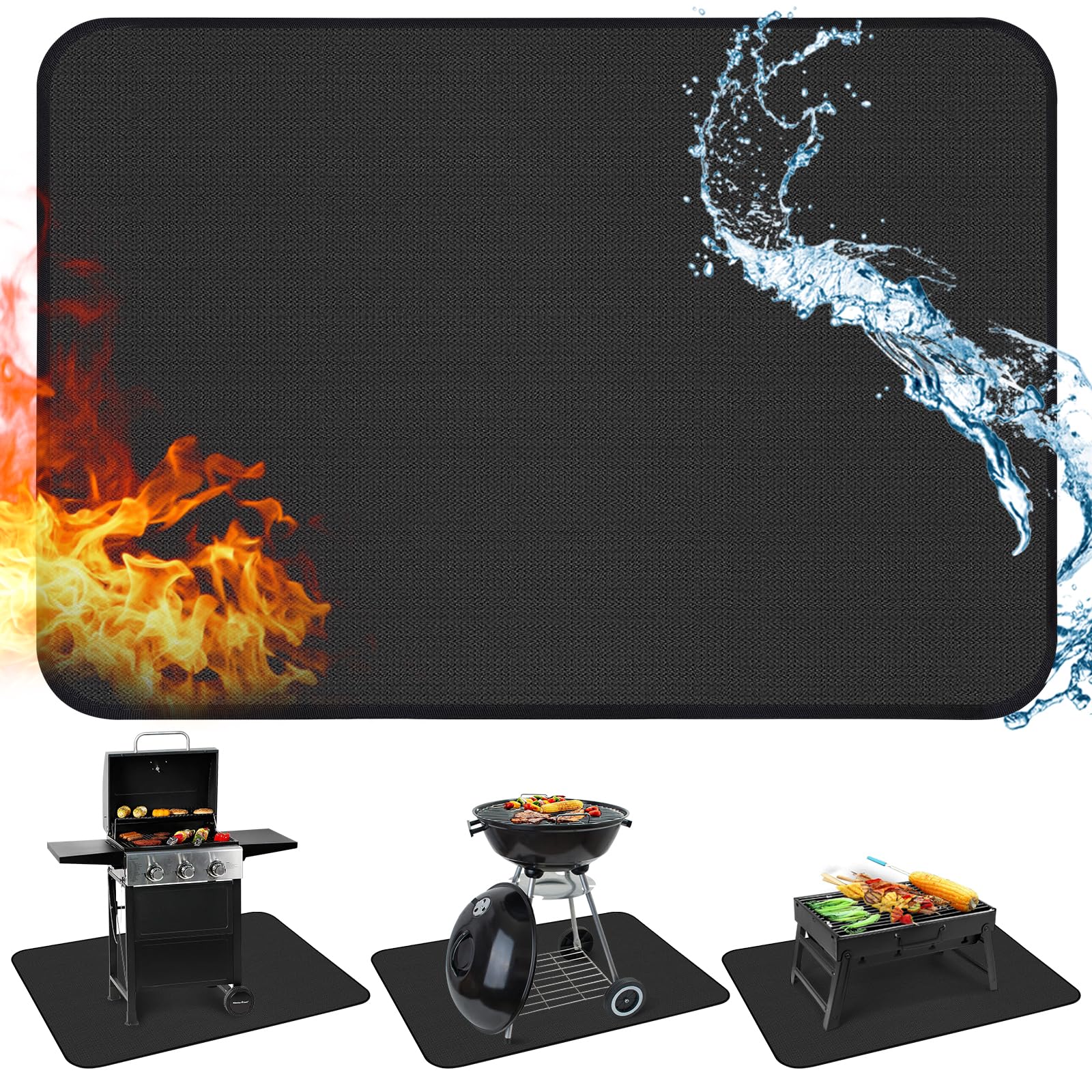 Amazon.com: 60×42 Inch Under Grill Mats for Outdoor Grill, Hearth Rugs ...