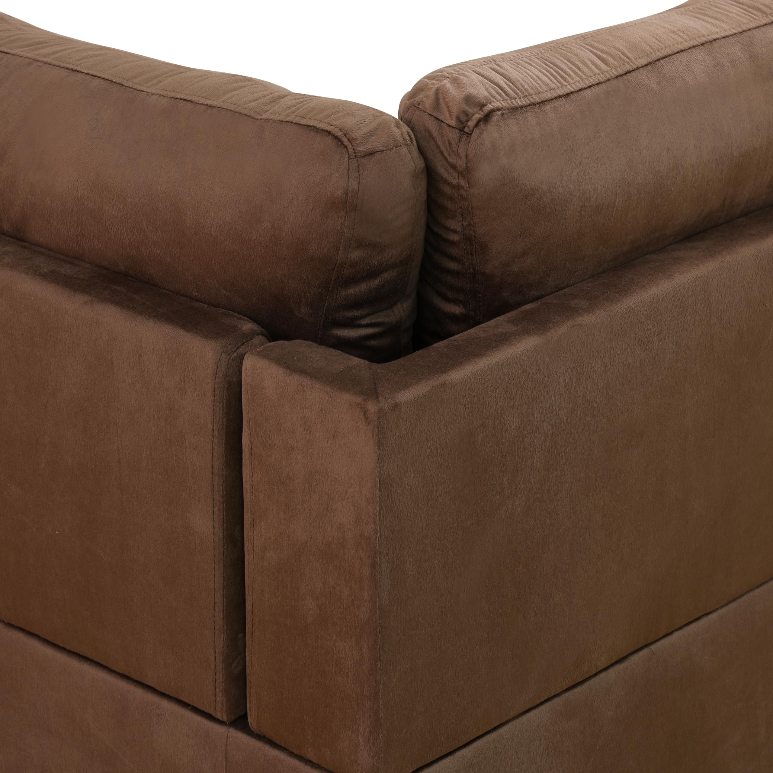 97" Sectional Couches for Living Room 2-Piece L Shaped Flannel Modular ...
