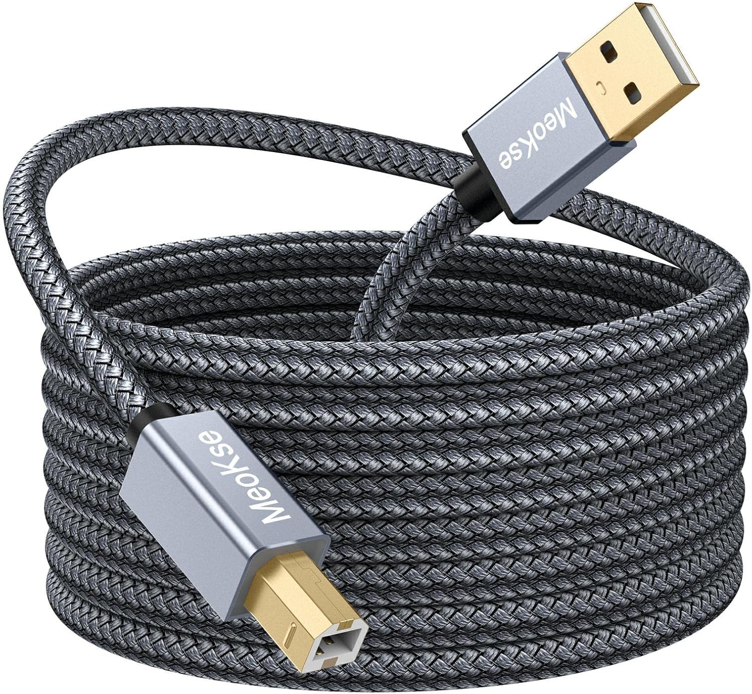 Amazon.com: Meokse Printer Cable 25FT,USB Printer Cord 2.0 Type A Male ...