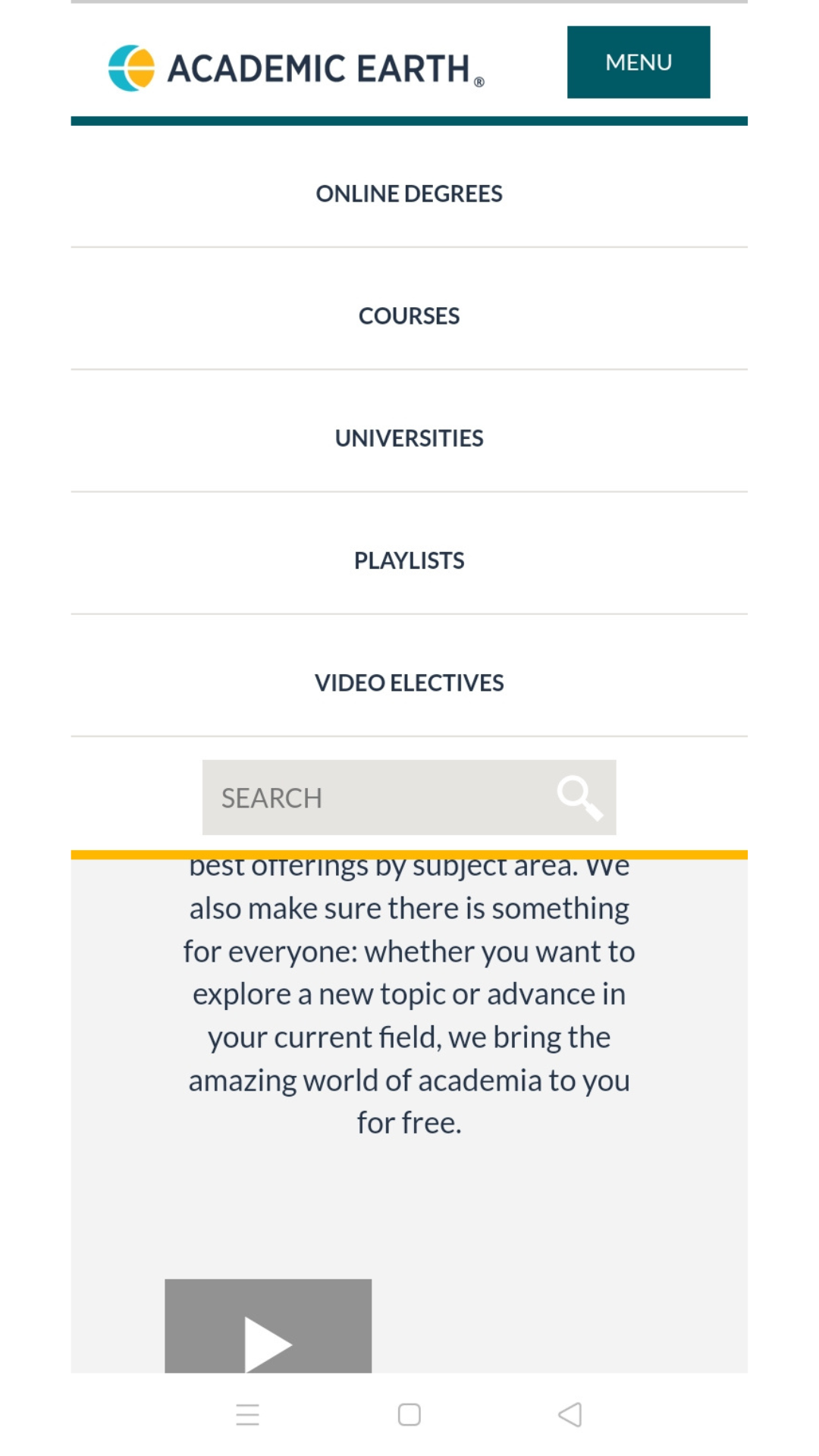 Academic Earth - App on Amazon Appstore