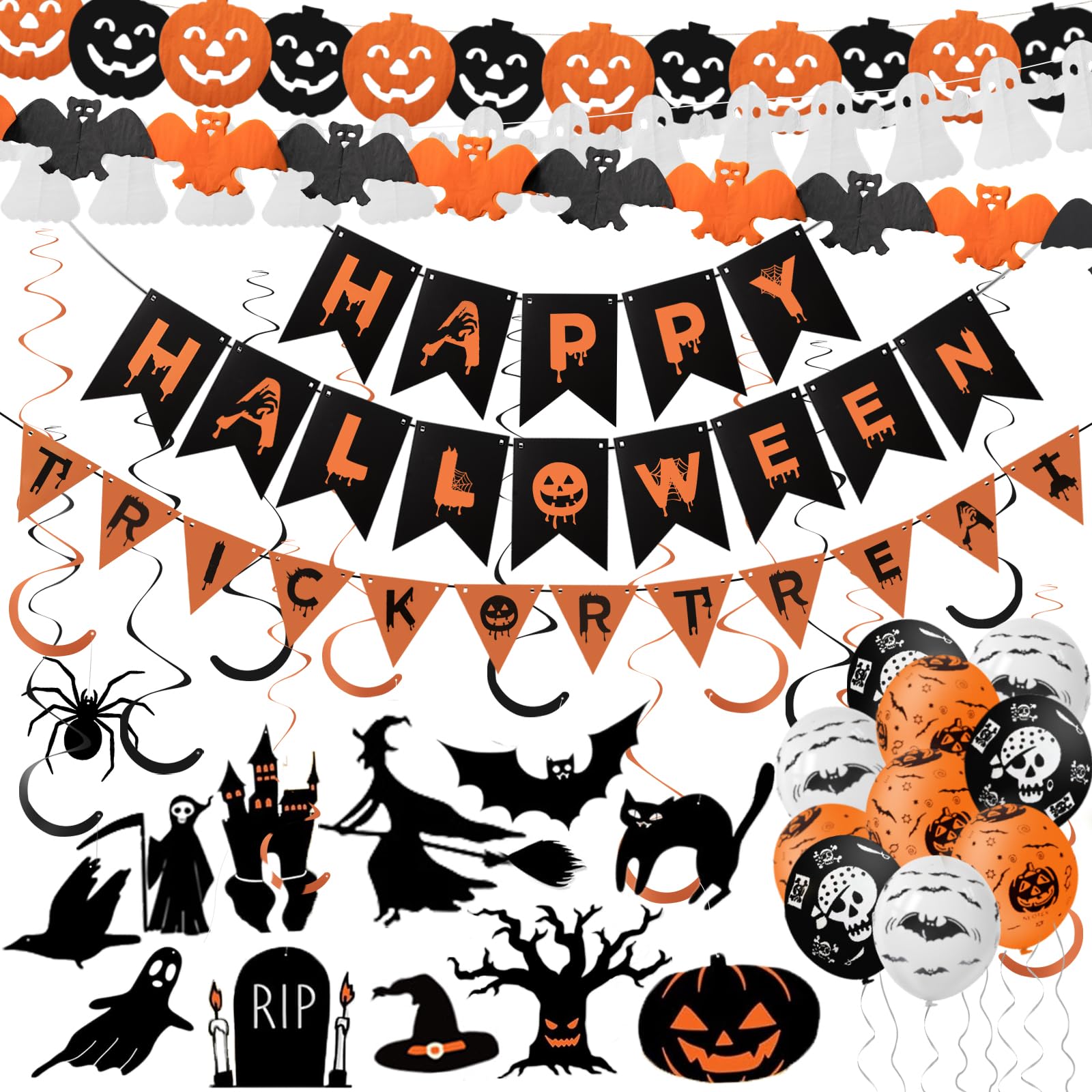 Halloween Decorations - 27 Pcs Halloween Decorations Indoor & Outdoor ...