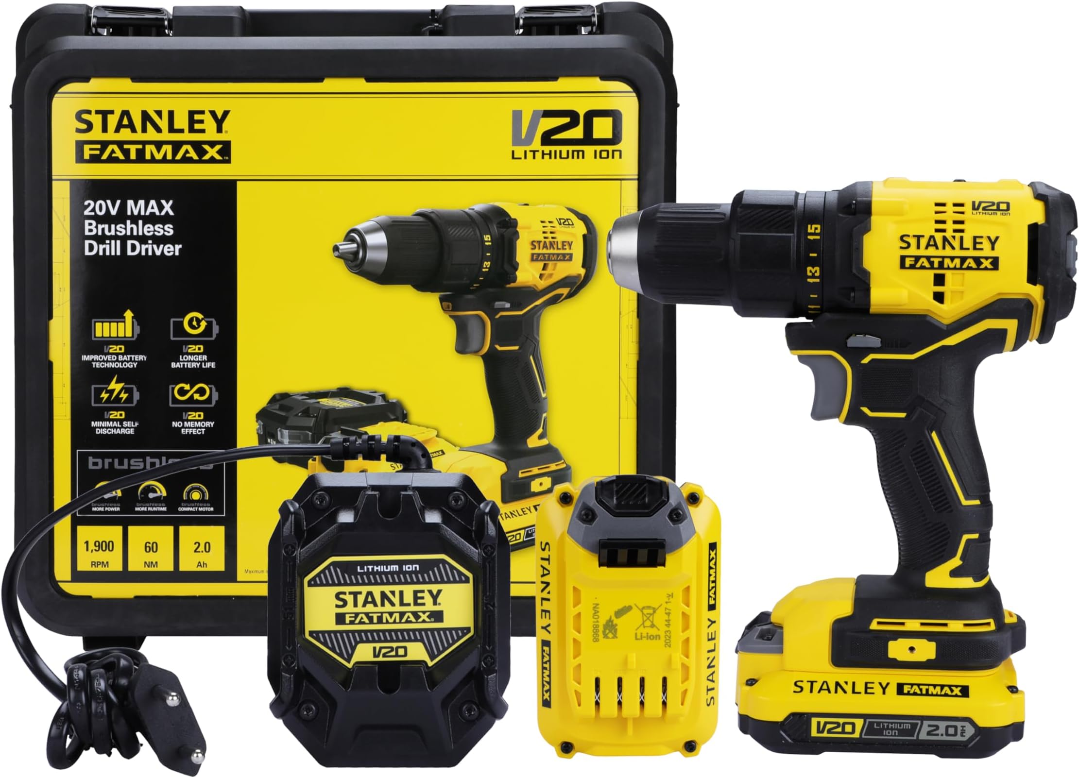 STANLEY SCD10D2K-IN Brushed Drill Driver with 2Ah Battery : Amazon.in ...