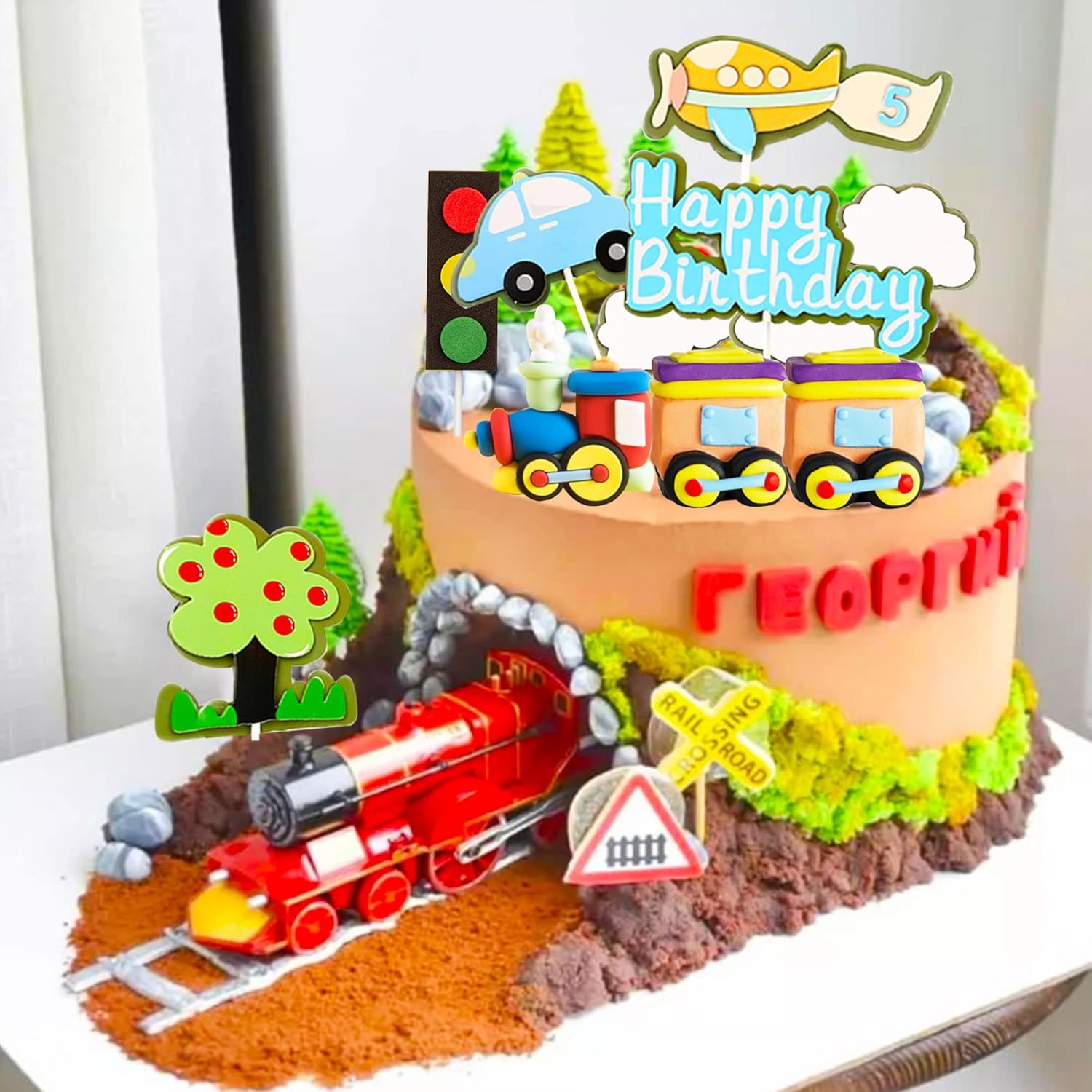Buy 13 PCS Train Cake Topper Train Birthday Cake Decorations Train Cake ...