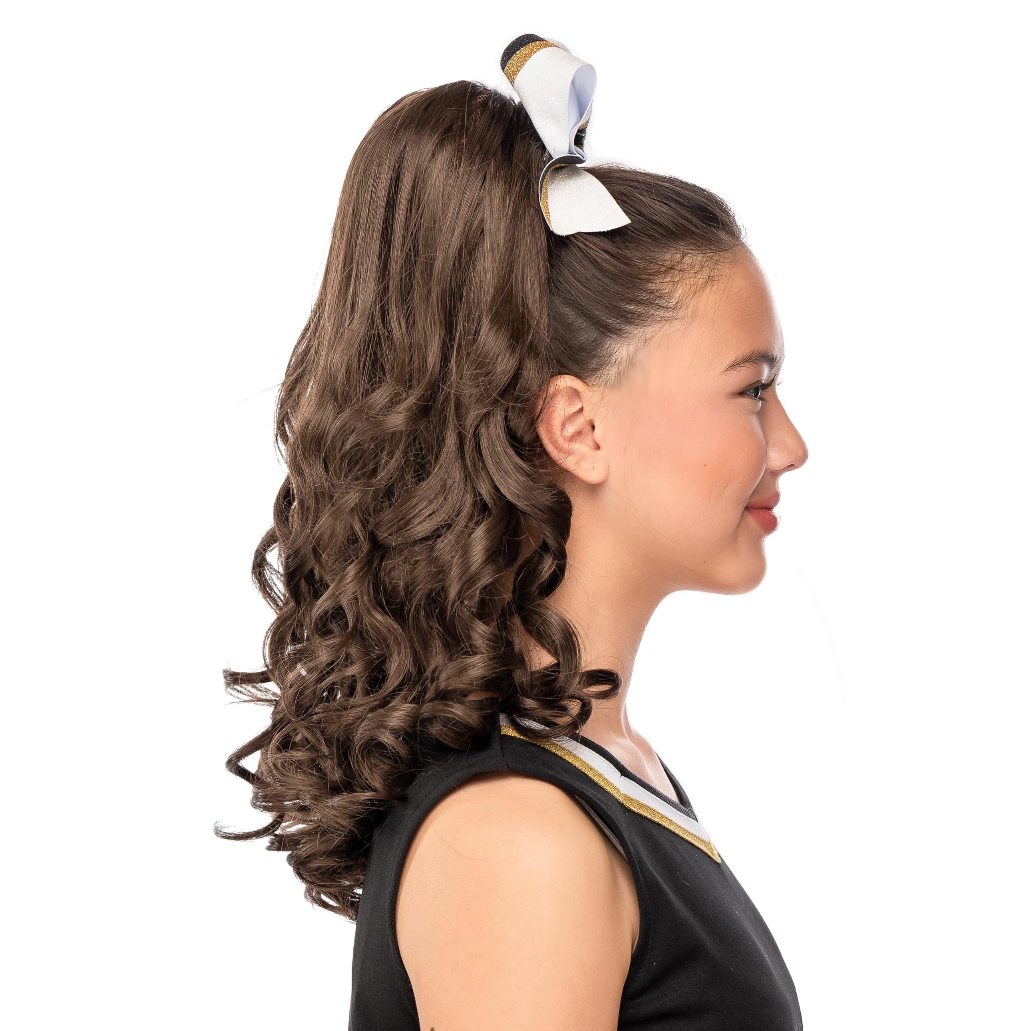 Amazon.com : GIRLY CURLS Cheerleader Curly Hairpiece Champ 18" Cheer ...
