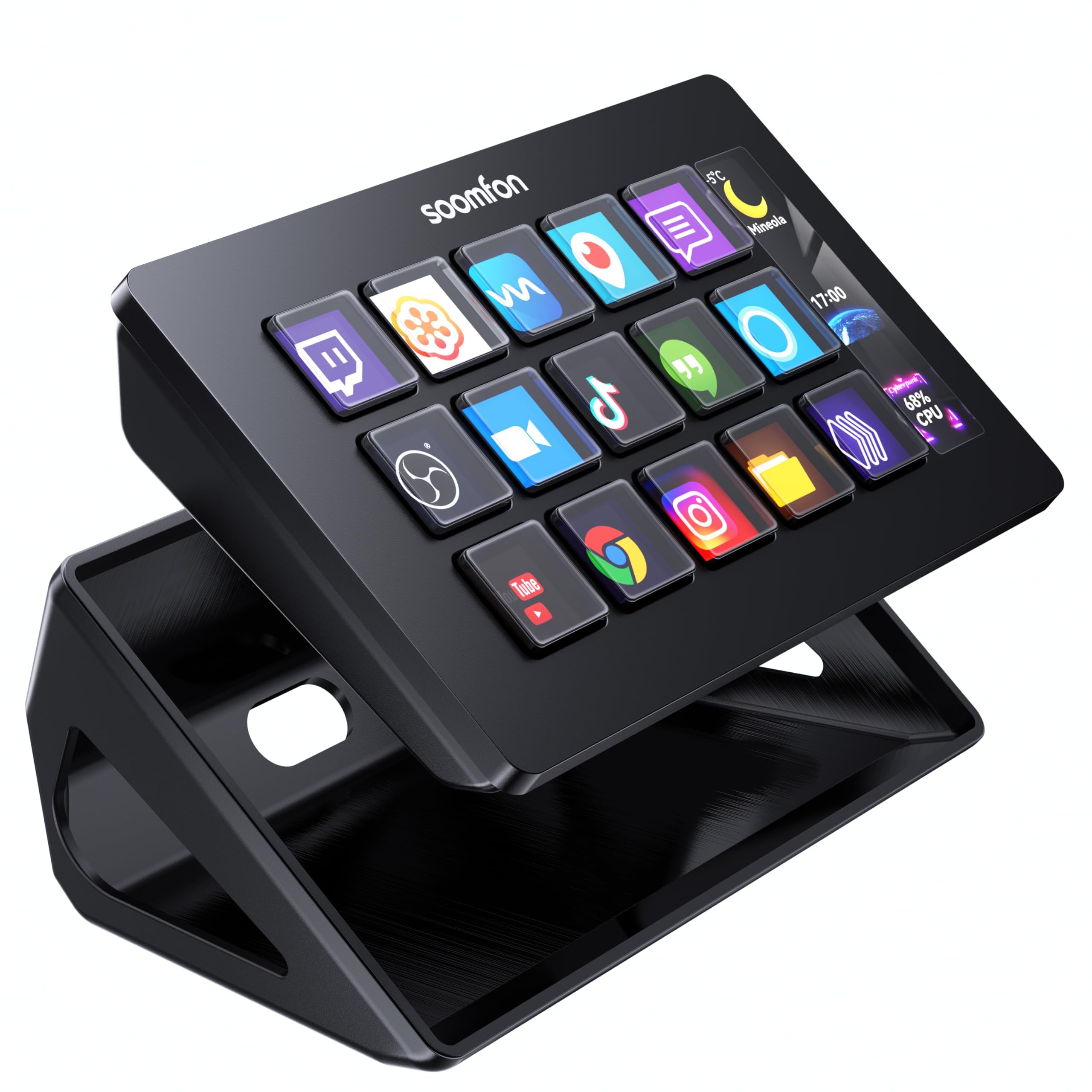 SOOMFON Stream Controller, Production Console Deck 15 Touches Macro ...