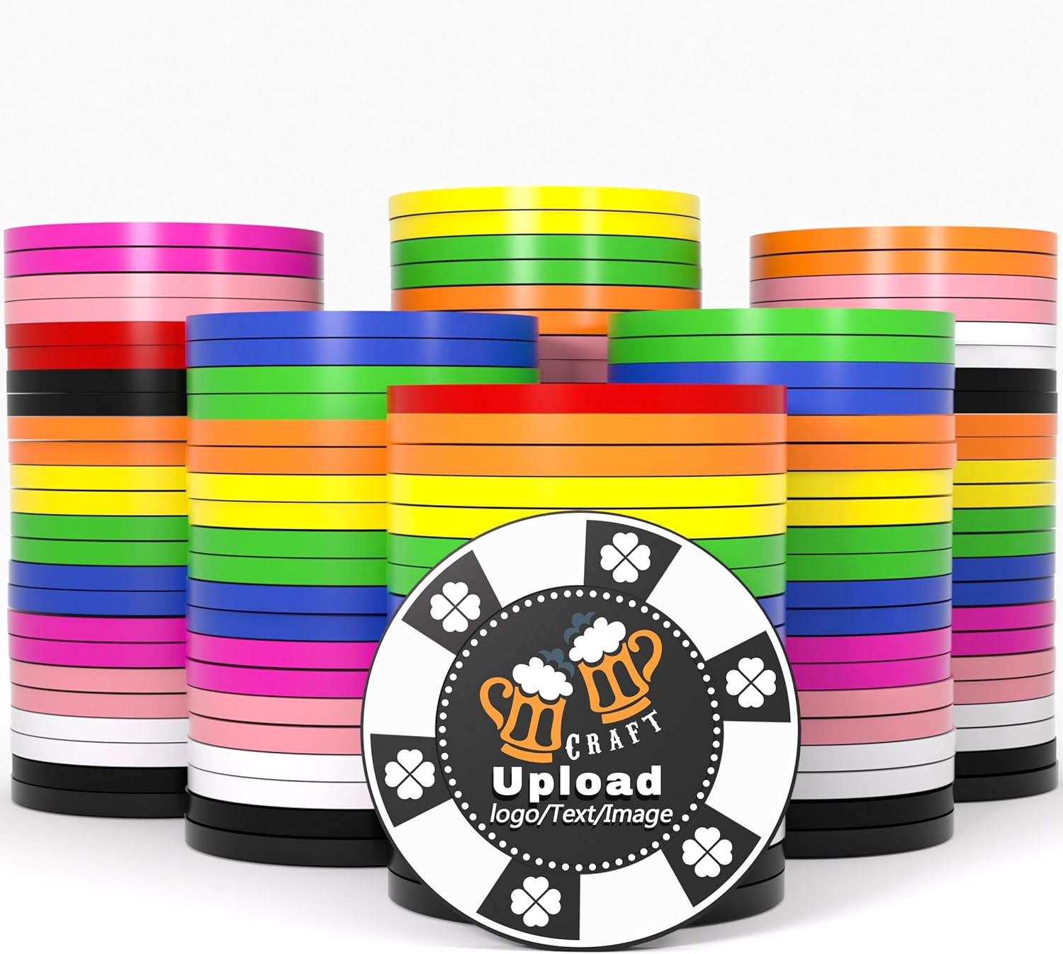 Amazon.com : Lareyork 100-1000PCS Custom Poker Chips, Personalized ...