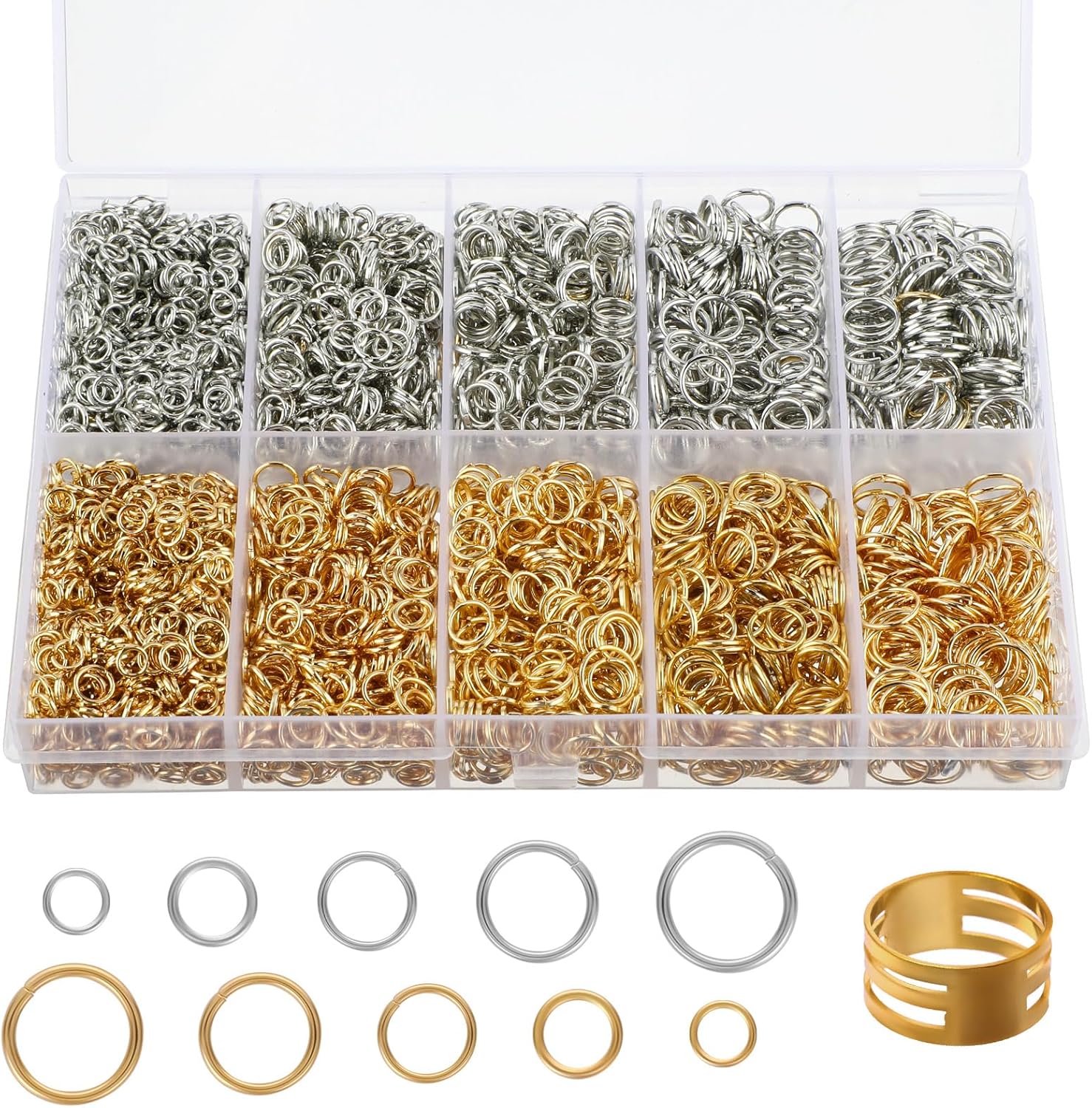 Jewelry Repair Kit - 4600 Pcs Silver and Gold Jump Rings for Jewelry ...