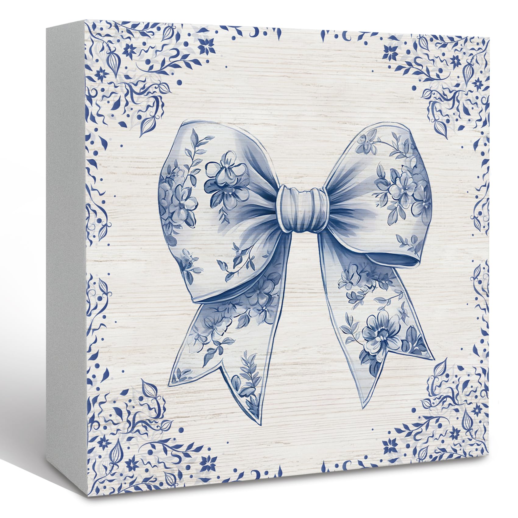 Amazon.com: KFXHANGD Preppy Chinoiserie Bow Wooden Box Sign Desk Decor ...