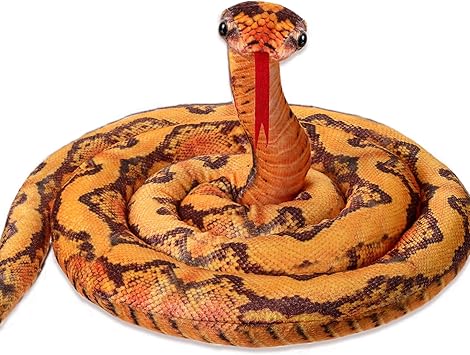 Amazon.com: RoundFunny Giant Snake Stuffed Animal 78.7 Inch Large Snake ...
