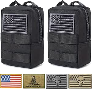 Amazon.com : JYSFHP 2 Pack Molle Pouches - Tactical Molle Pouch Vest ...