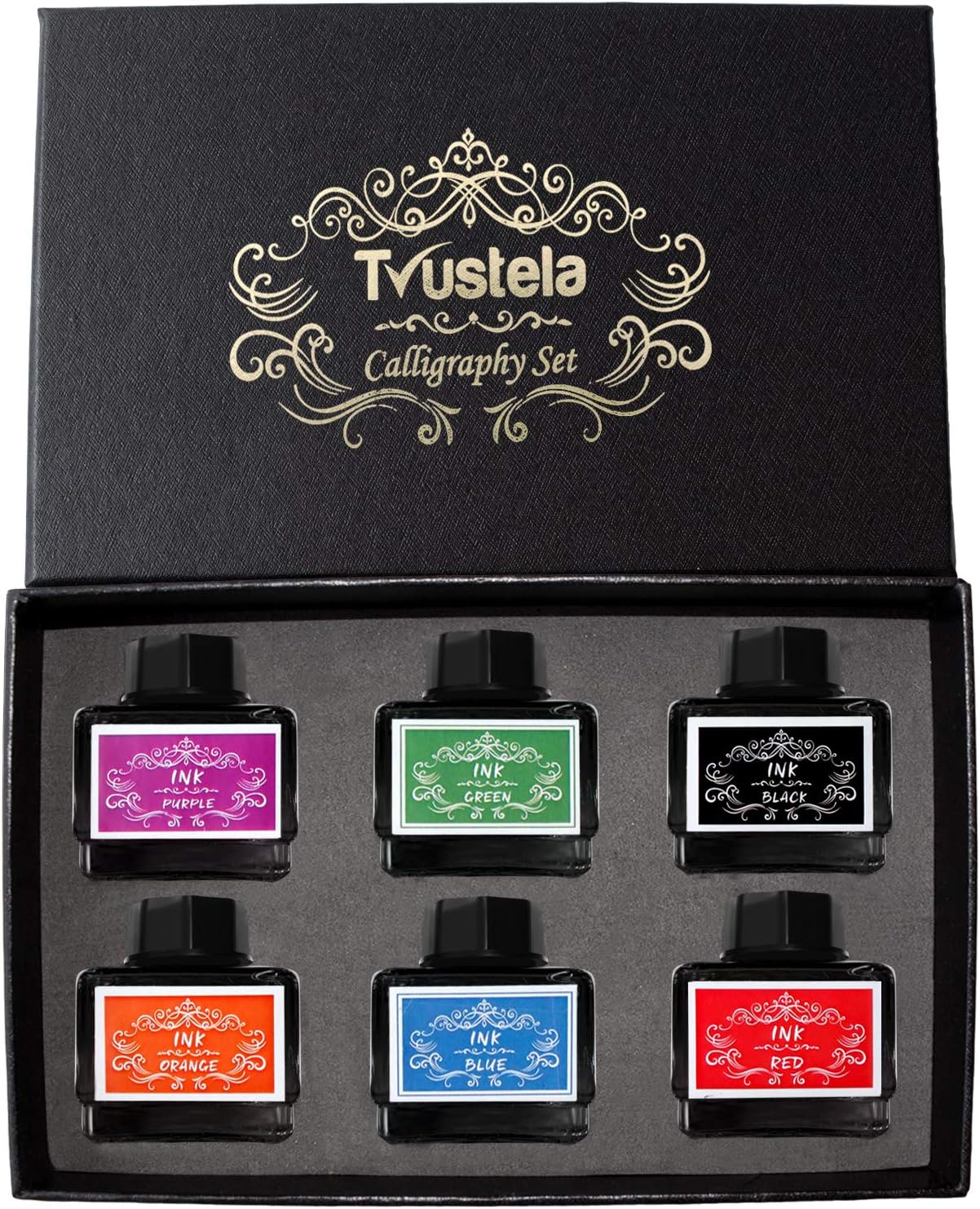 Amazon.com : AOKUY 6 Colors Calligraphy Ink Set,Calligraphy Inks ...