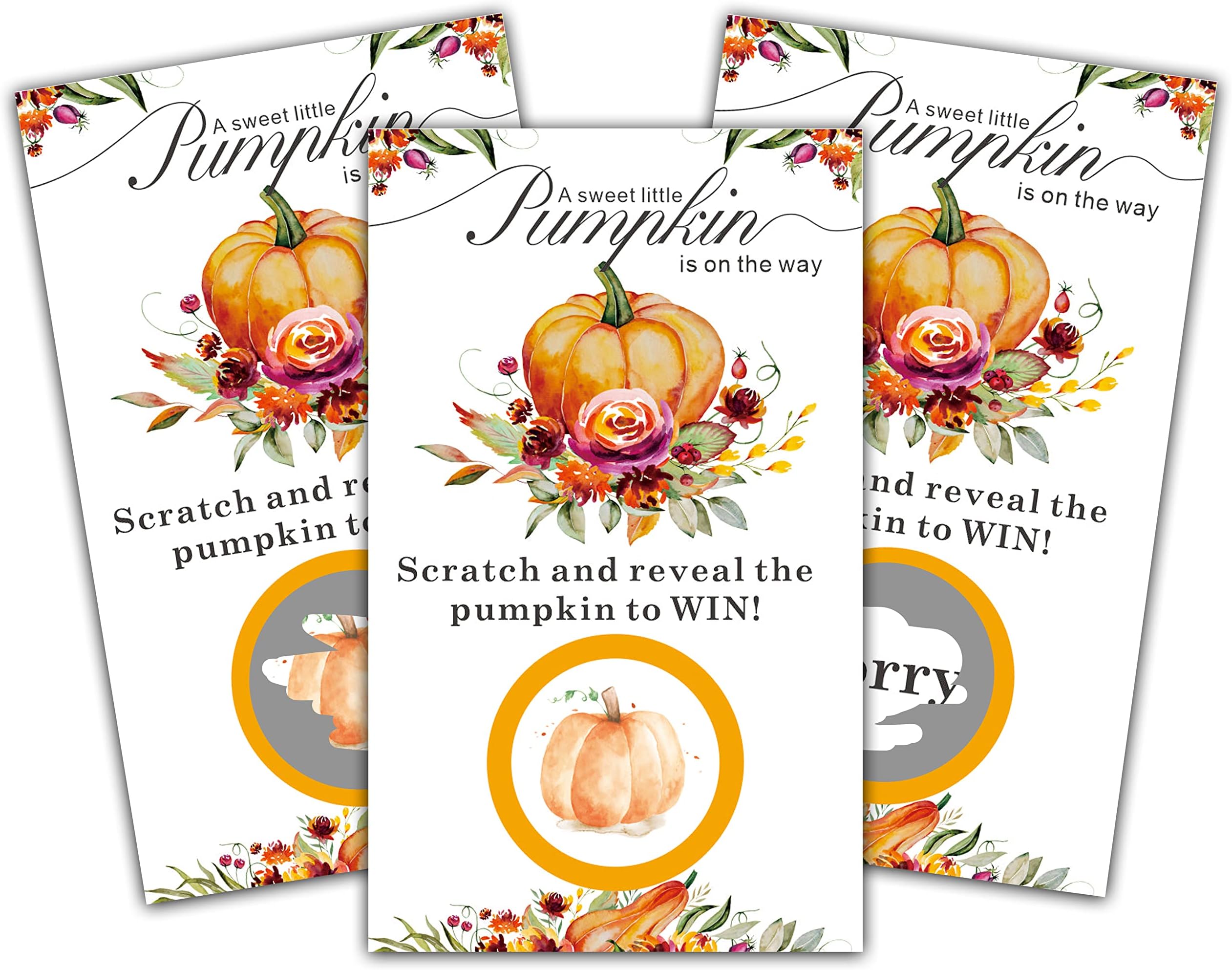 Amazon.com: Thanksgiving Day Scratch Off Game Cards - Pumpkin & Turkey ...