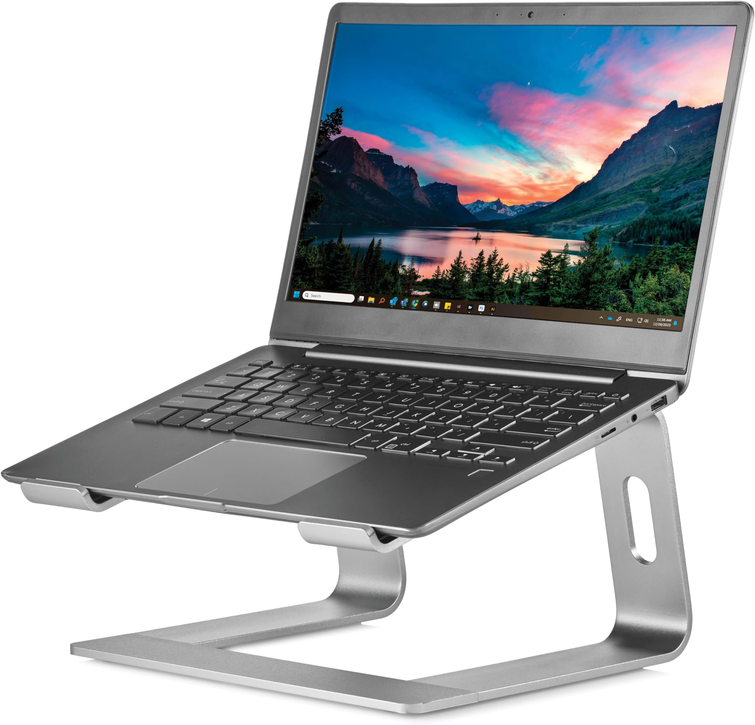 Amazon.com: RUBOXA Ergonomic Laptop Stand for Desk Elevated Laptop ...