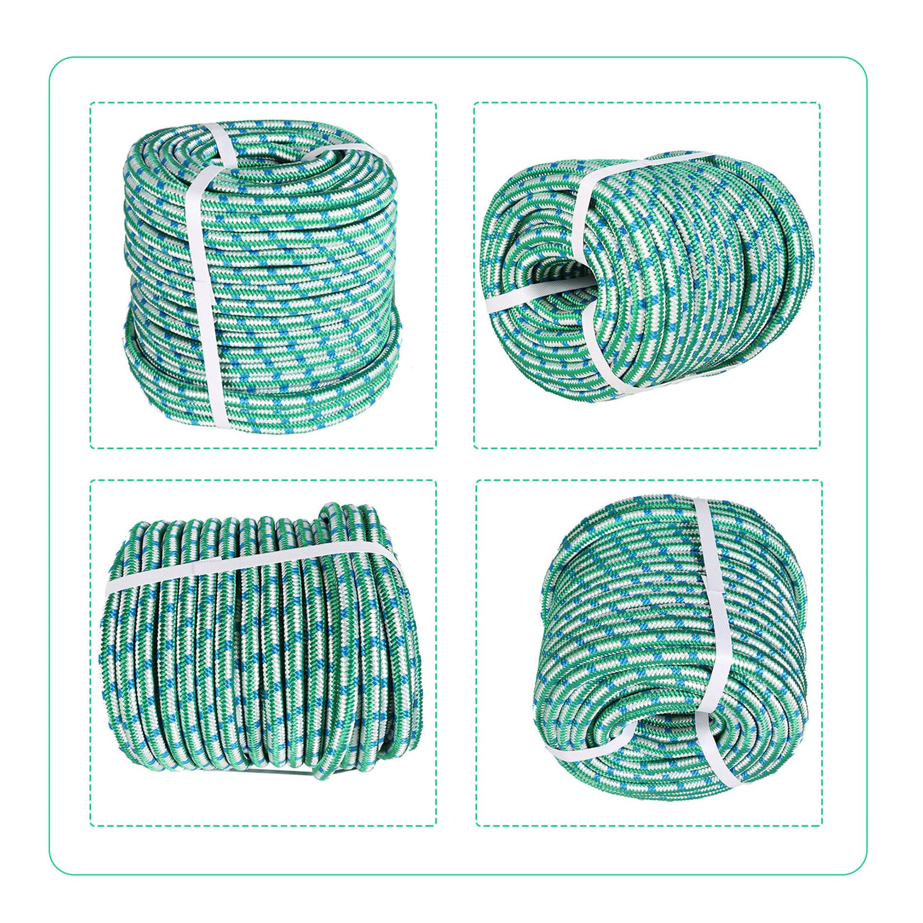 Tree Climbing Rope 150 Ft 1/2" Double Braid Polyester Arborist Rope ...