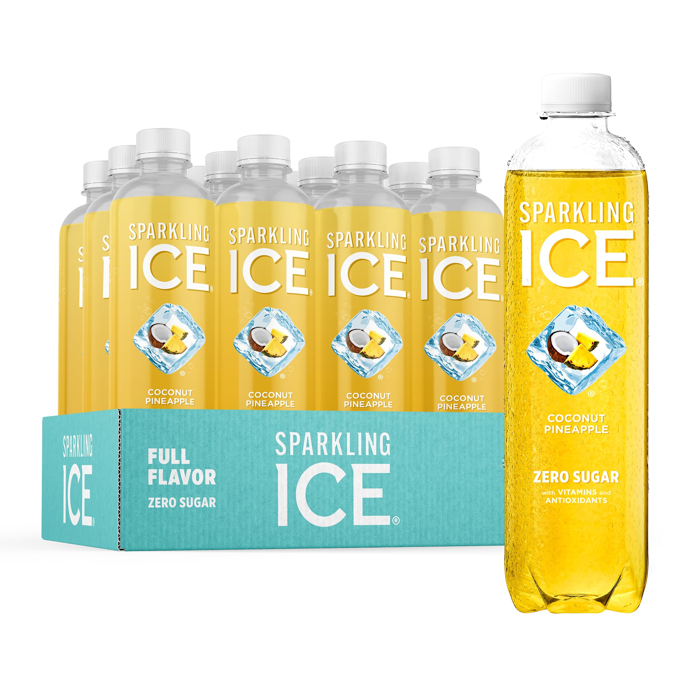 Amazon.com: Sparkling Ice, Coco Piña. Agua con gas, con antioxidantes y ...