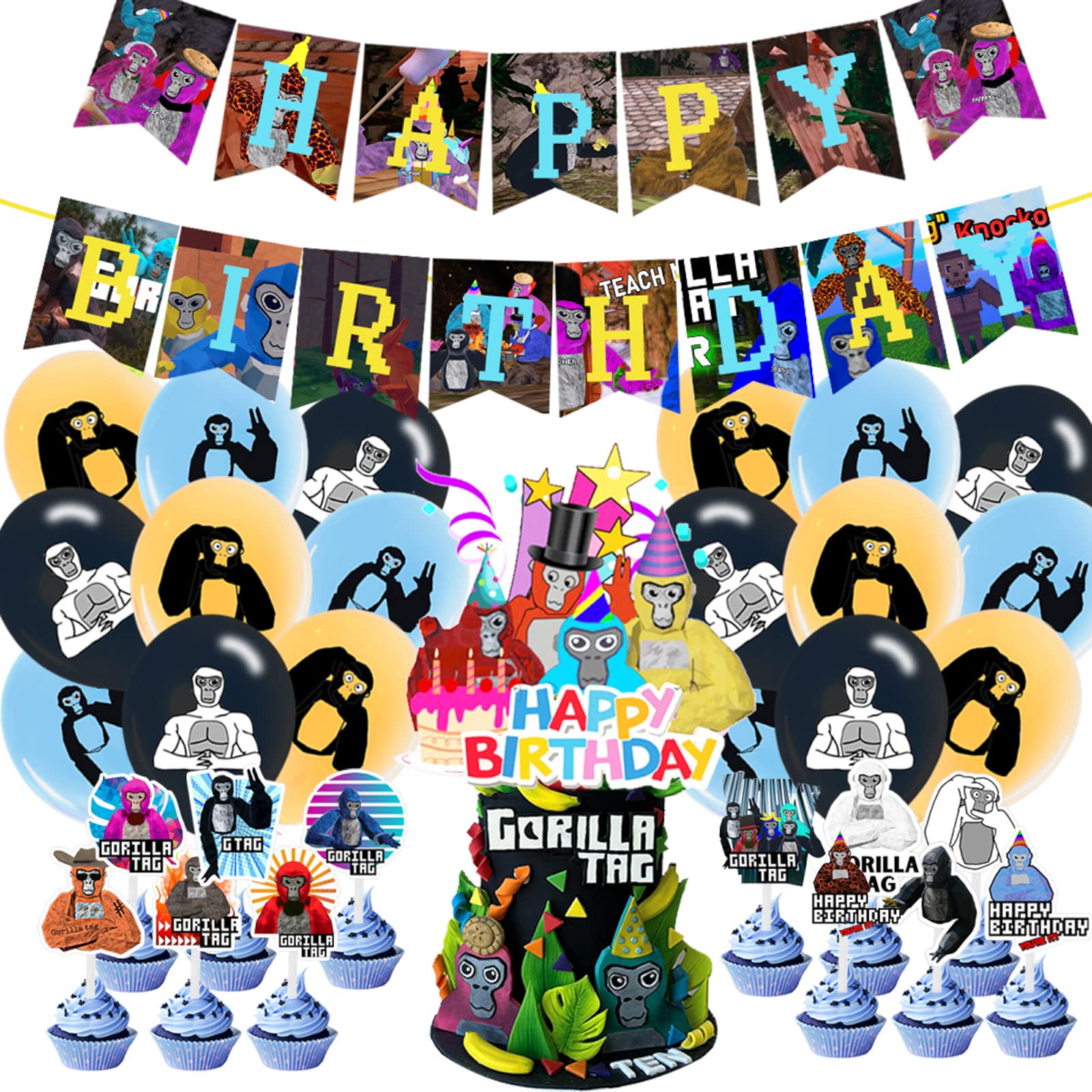 Buy Gorilla Tag Party Decorations Gorilla Tag Birthday Party Supplies ...