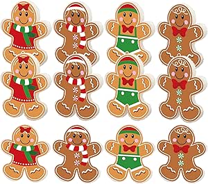Amazon.com: JarThenaAMCS 12 Pack Christmas Kitchen Gingerbread Man ...