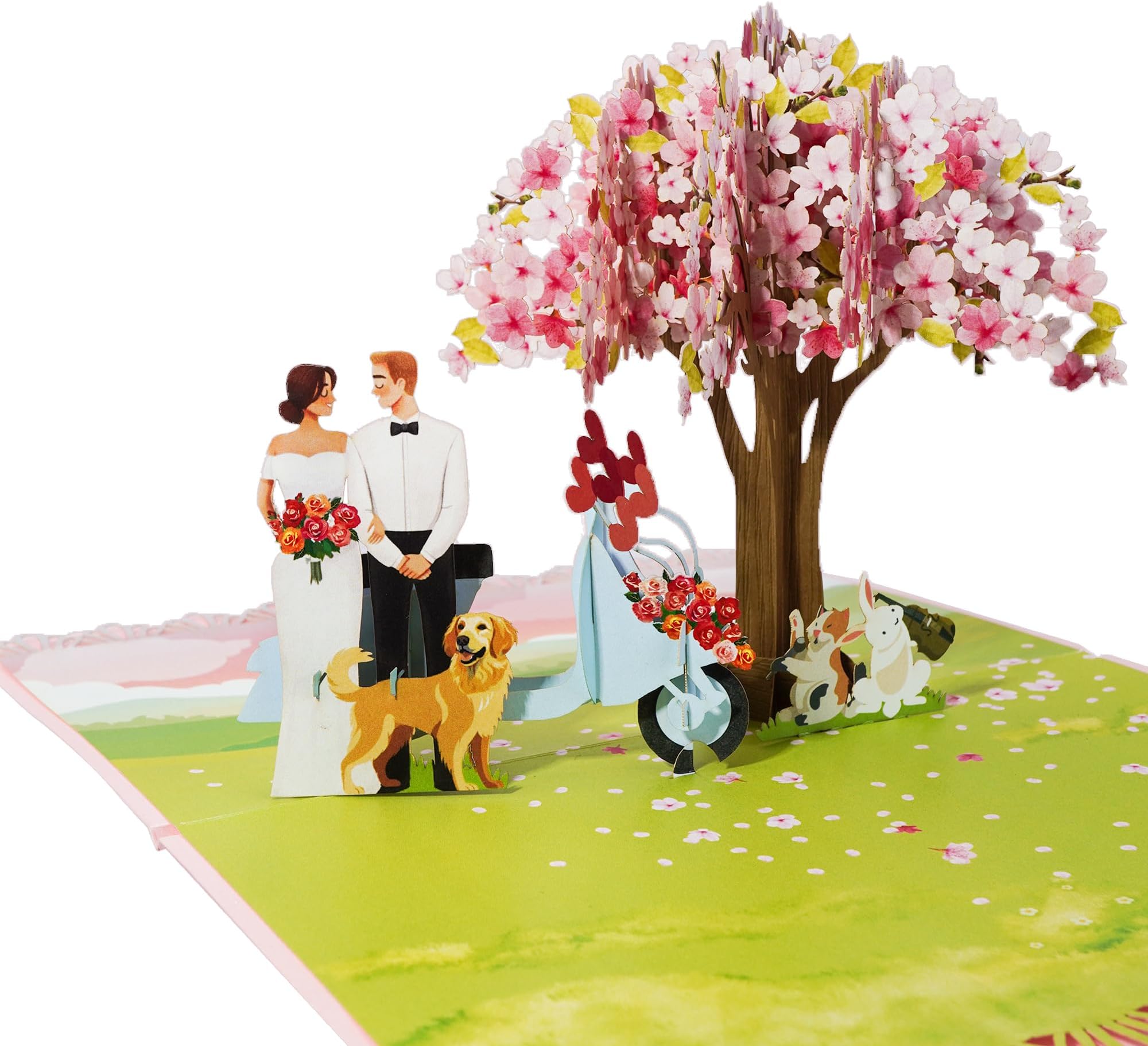 Amazon.com : createreedo Wedding Pop Up Card, Handmade 3D Greeting ...