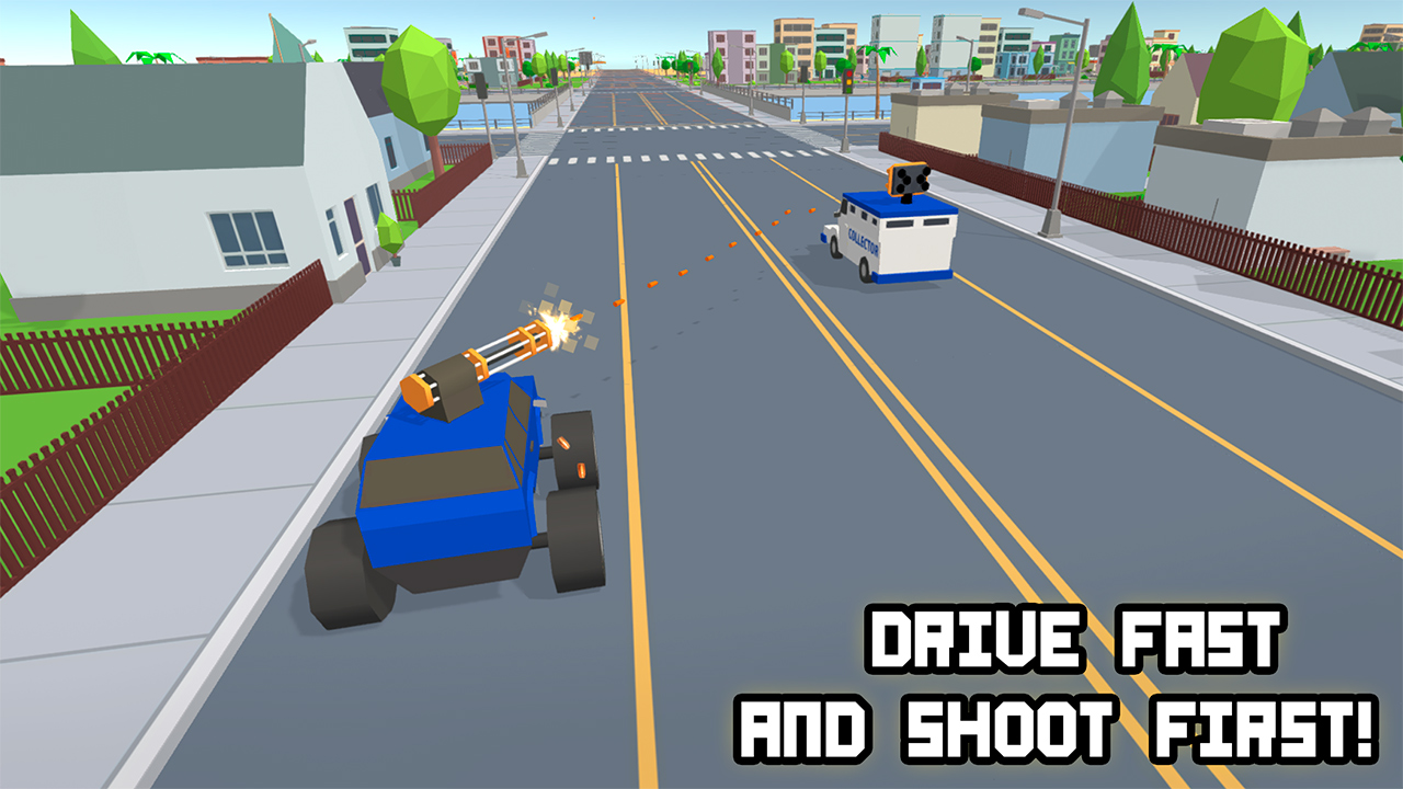 Pixel Road of Combat 3D: Machine Gun Simulator | Death Race Shooting ...