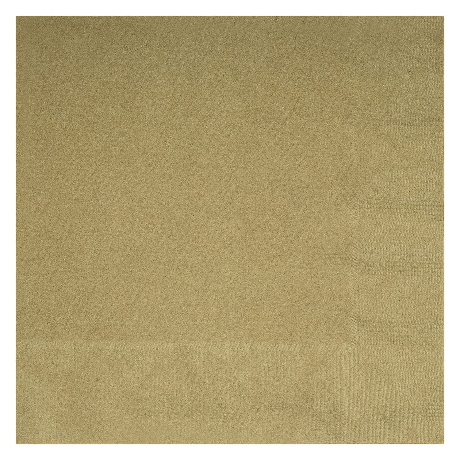 Trimming Shop Disposable Gold Paper Napkins 2 Ply, 6.5" x 6.5" Solid ...