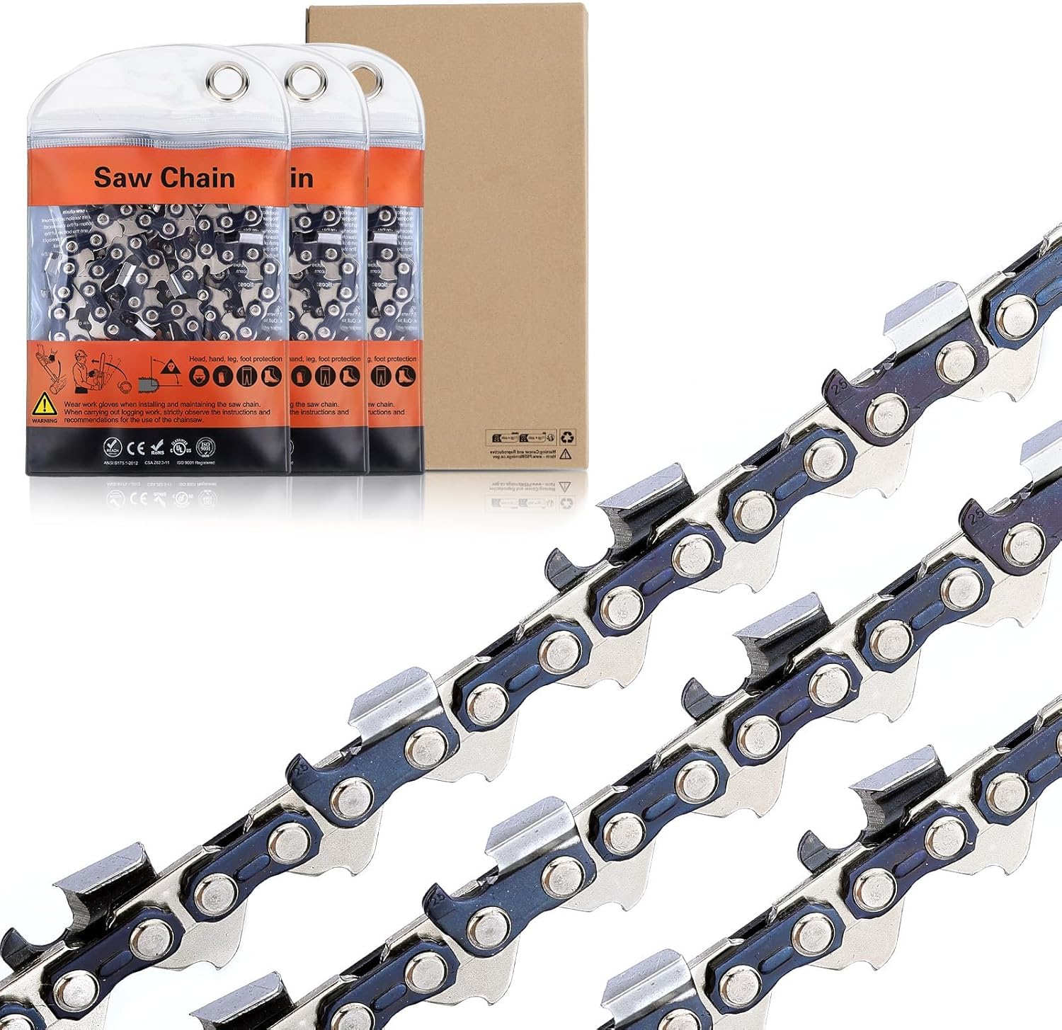 Amazon.com: Hipa 16 Inch Chainsaw Chain .325" Pitch .050" Gauge 66 ...