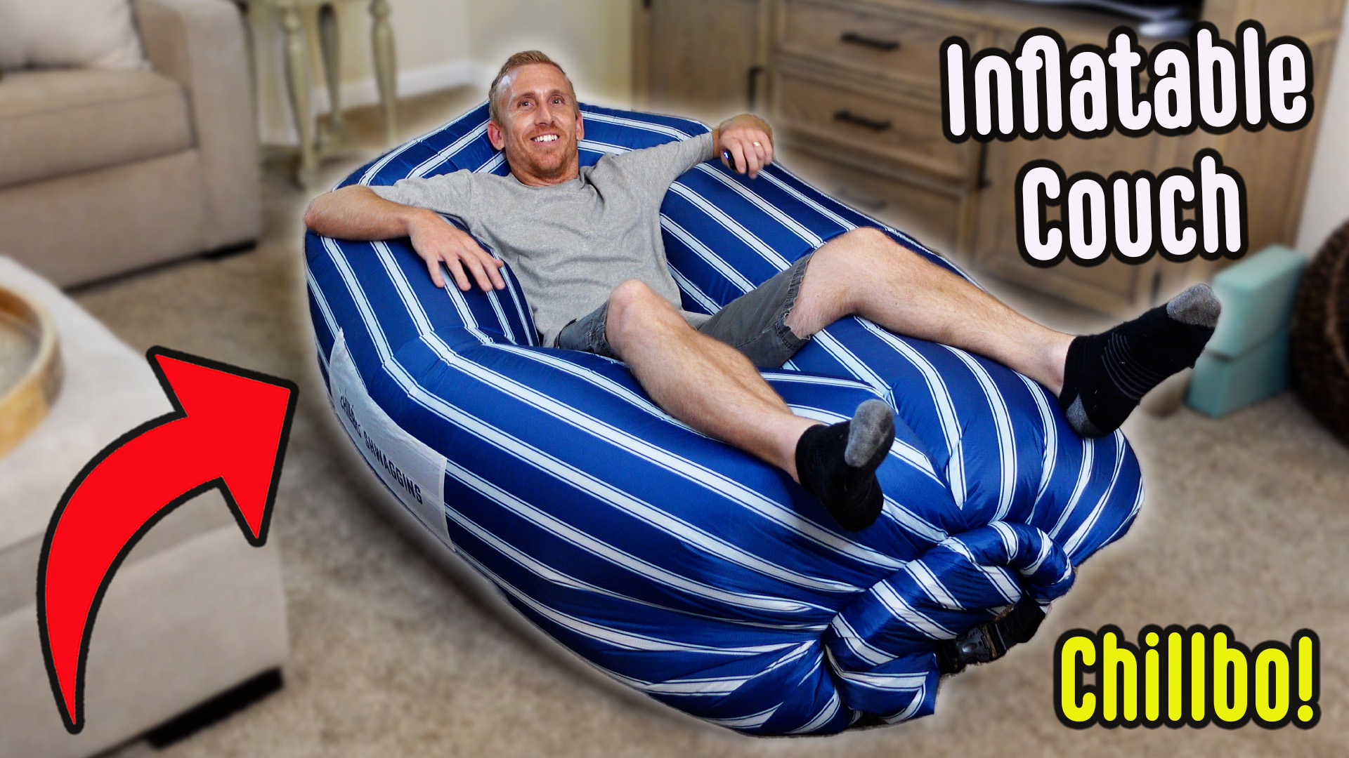 Watch Chillbo Shwaggins Inflatable Couch Review! on Amazon Live