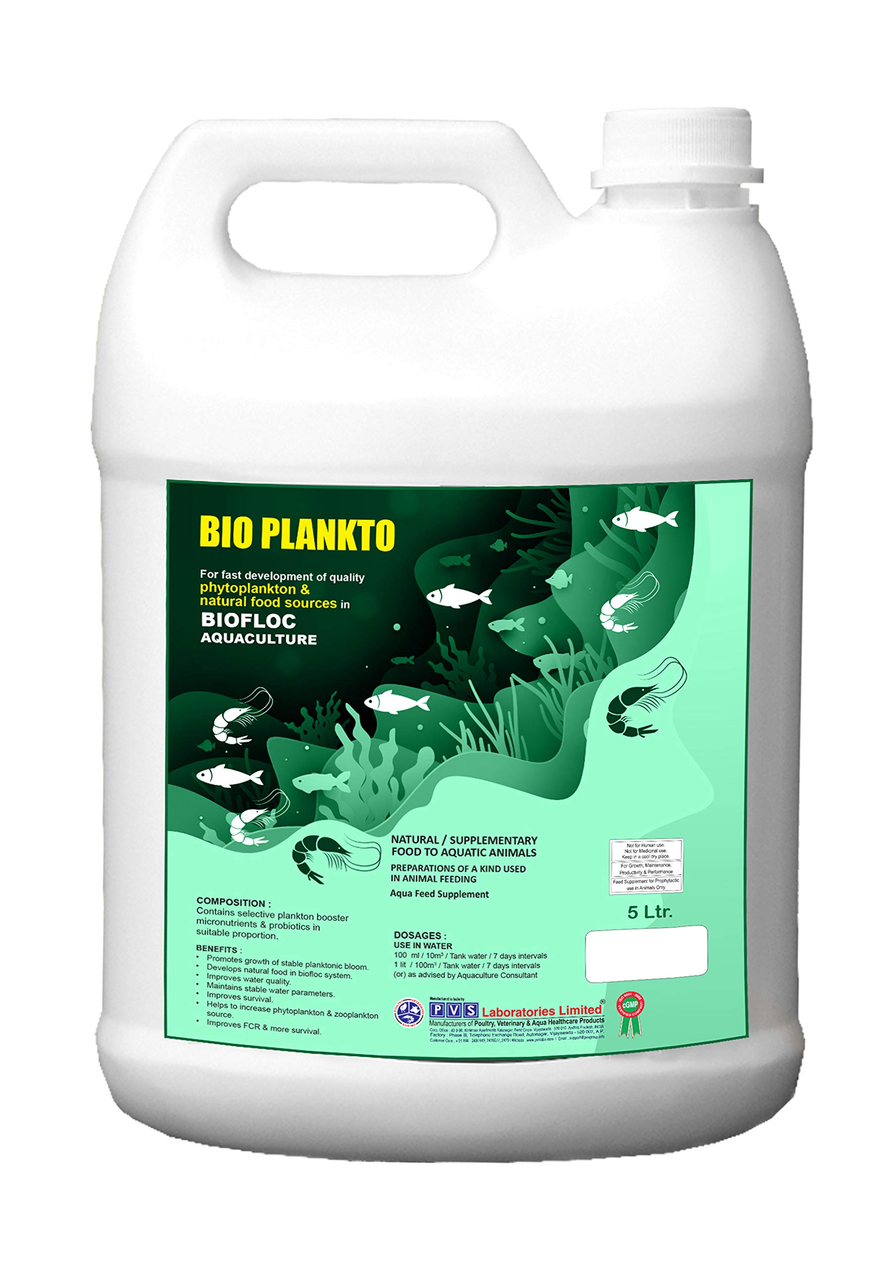 Buy PVS LABORATORIES LIMITED BIO PLANKTO 5lt for Fast Development of ...