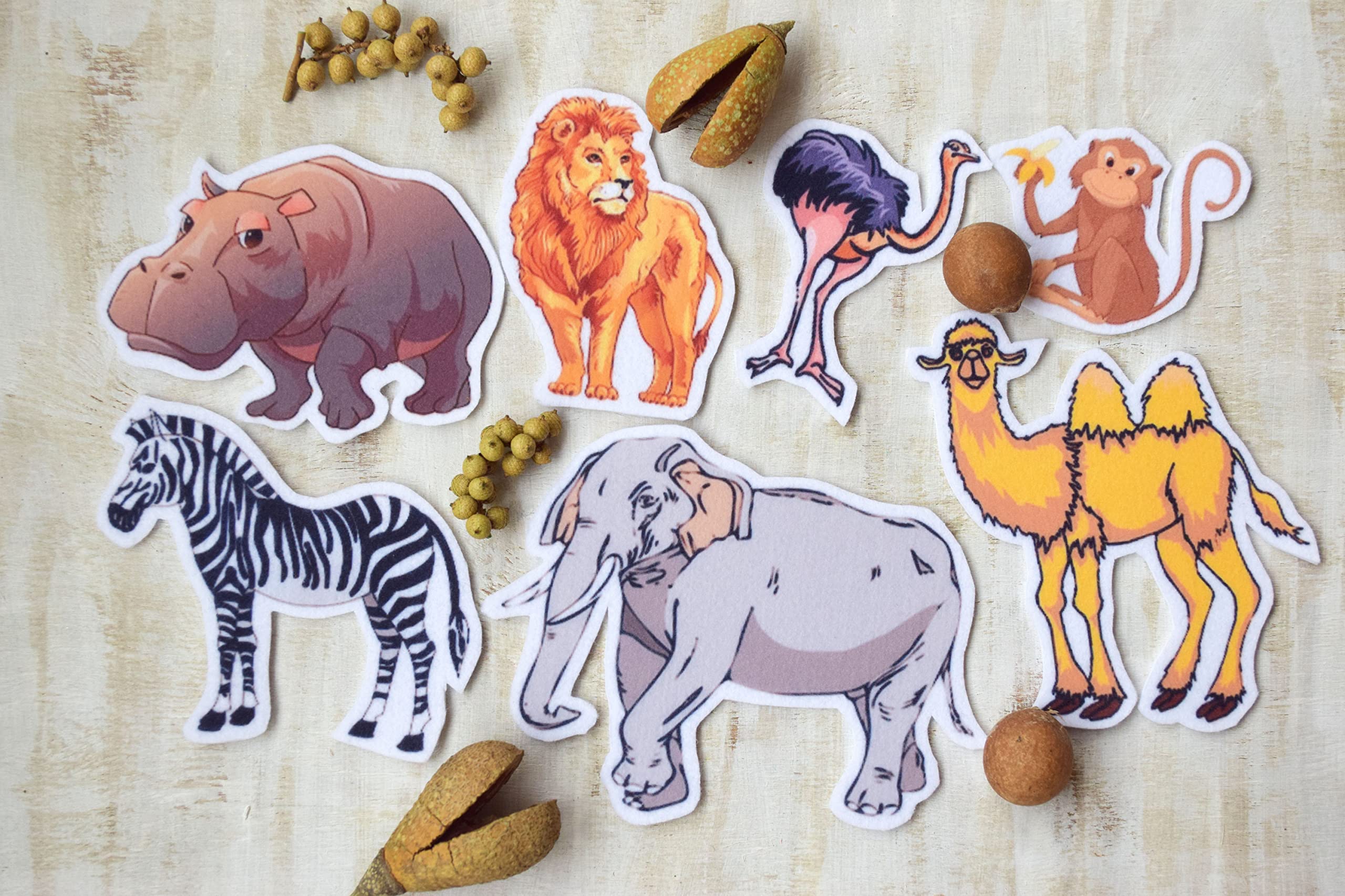 African Wild Animals Felt Board Flannel Felt Play Preschool Teacher ...