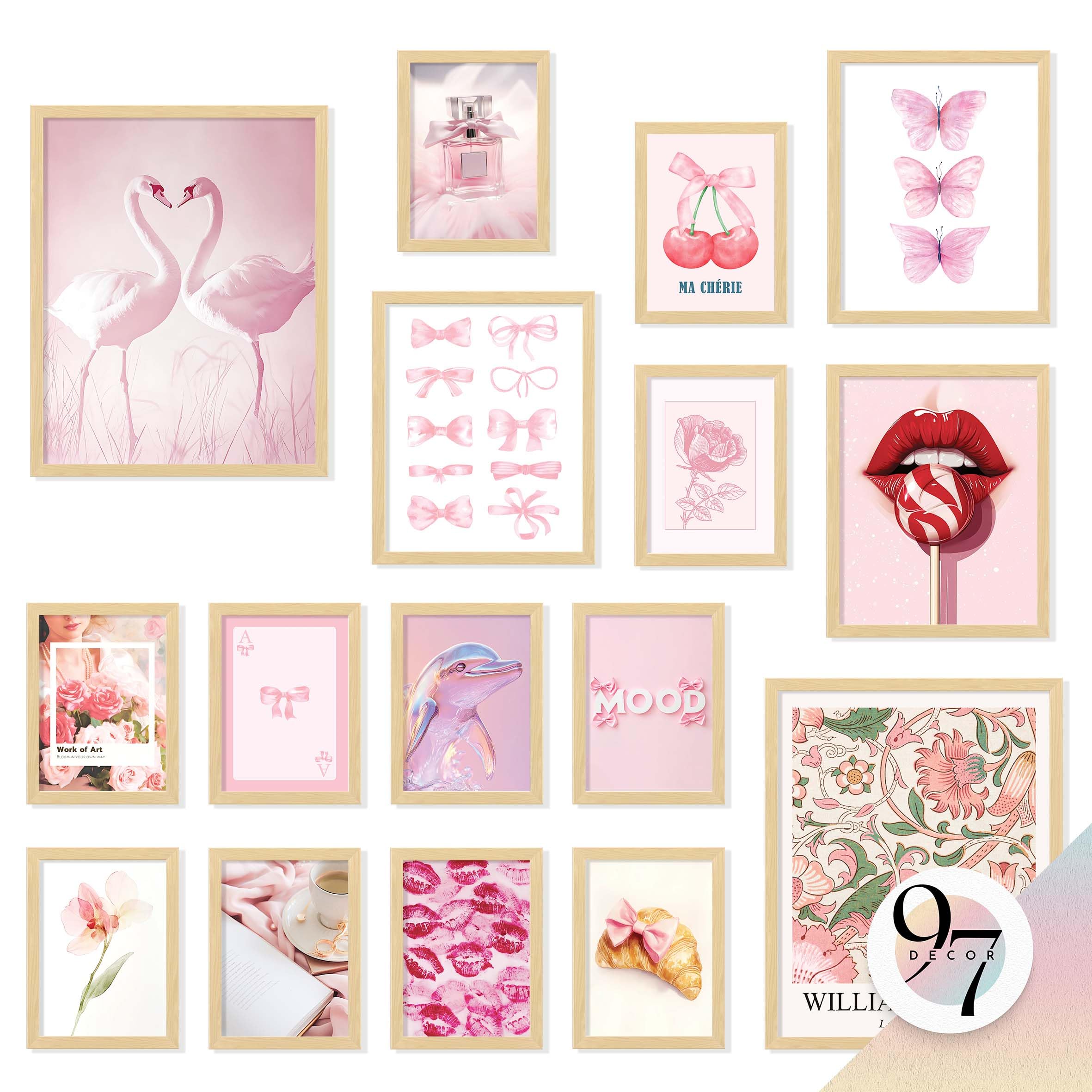 Amazon.com: 97 Decor Large 11x14 Pink Coquette Room Decor Aesthetic ...