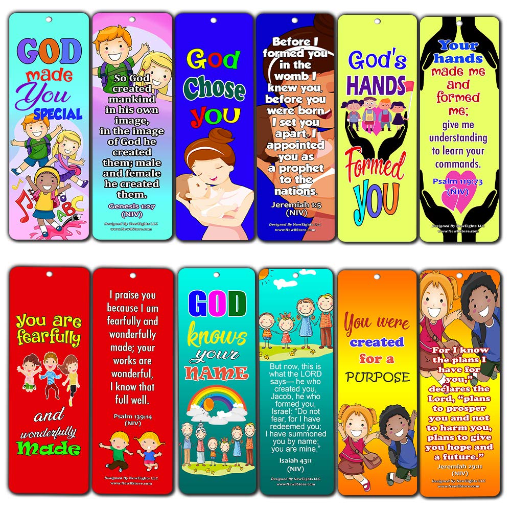 Neweights Children Of God Bible Verses Bookmarks Cards 12 Pack ...