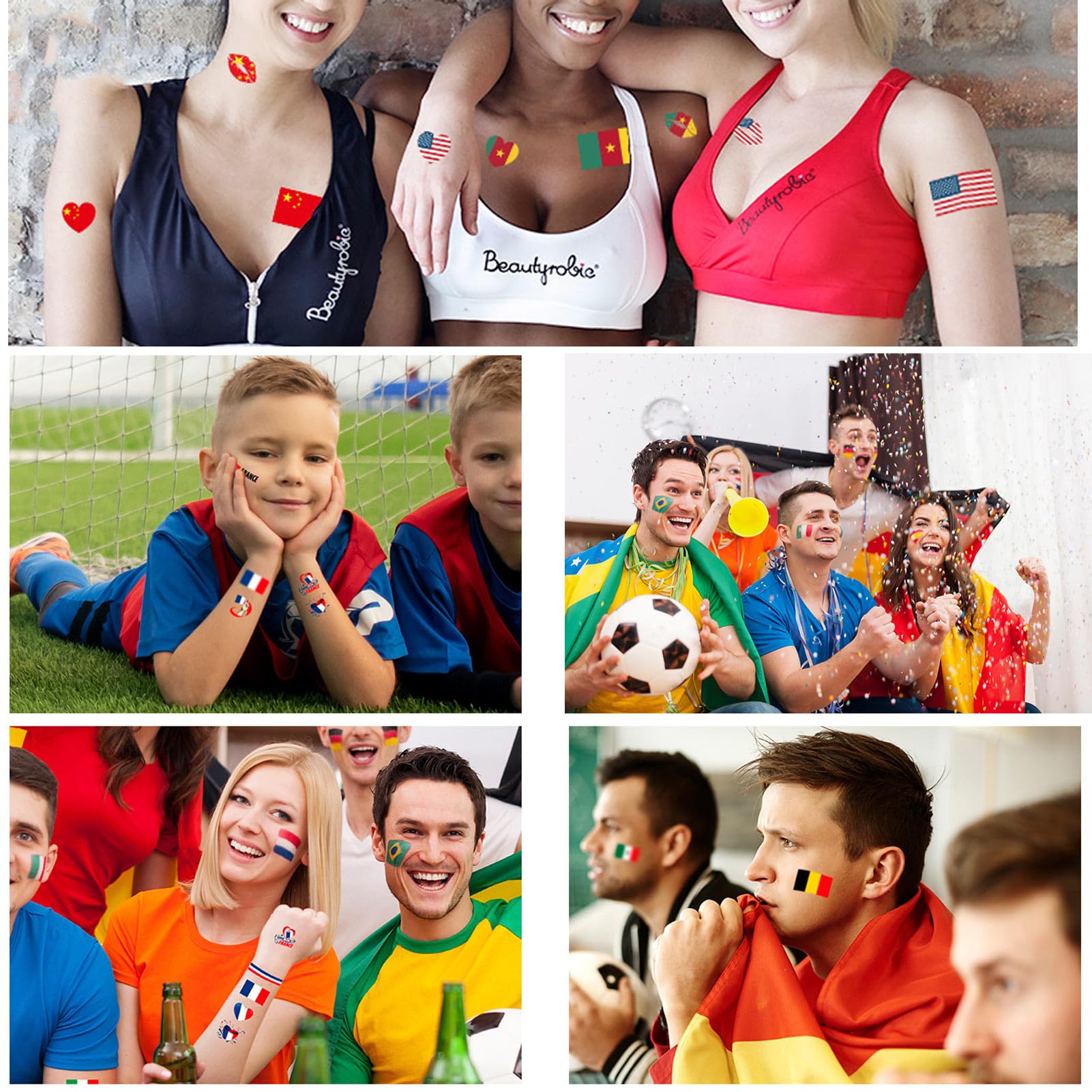 Autousa 30x Temporary Tattoos of Indian Flag for International ...