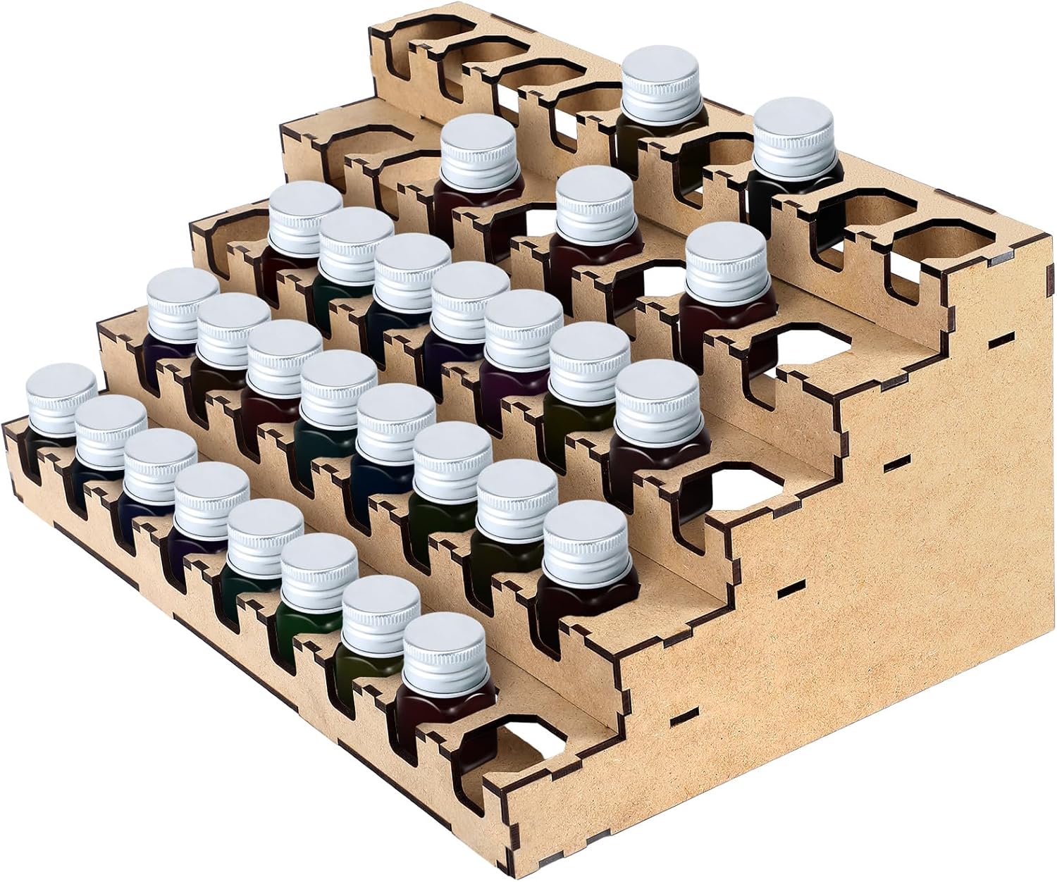 Amazon.com: DoubleFill Miniatures Paint Rack Wooden Paint Organizer ...