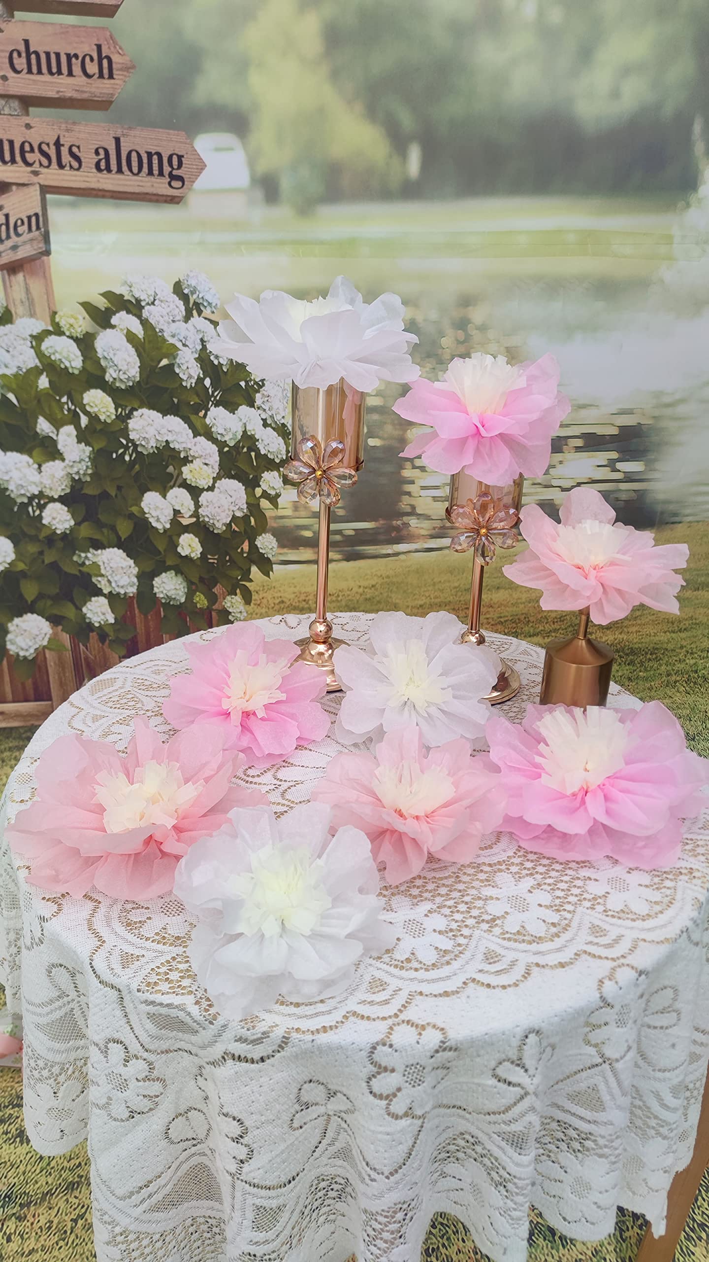 Tissue Paper Flowers Wedding Centerpieces