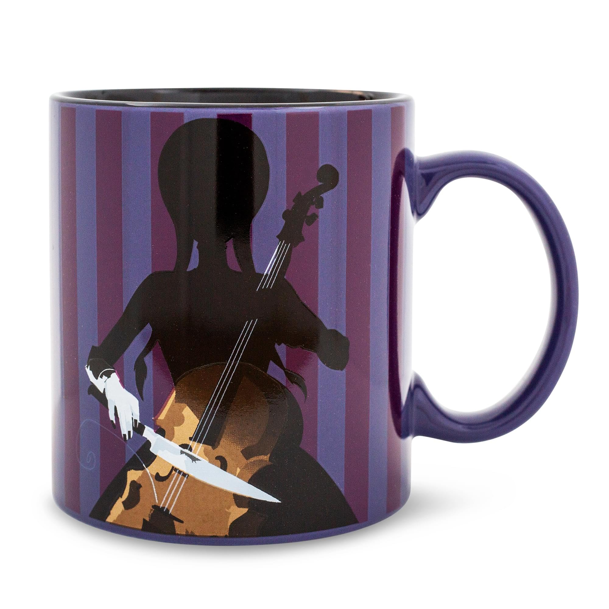 Amazon.com: Addams Family Wednesday Cello Silhouette Ceramic Mug ...